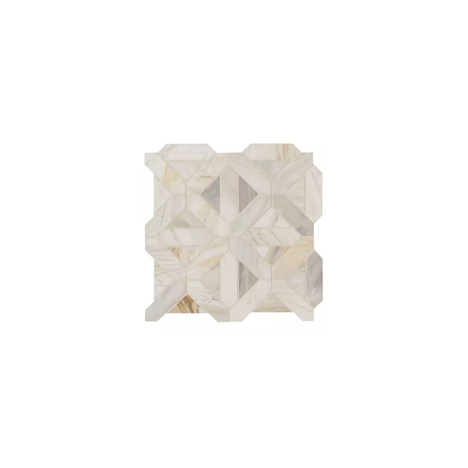 MSI Athena Gold Geometrica 12 in. x 12 in. Honed Marble Floor and Wall ...
