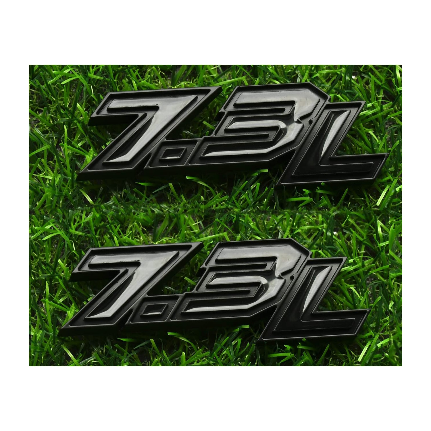 2Pcs 7.3L Emblems 3D Power Stroke Turbo Side Badge Nameplate Decal ...