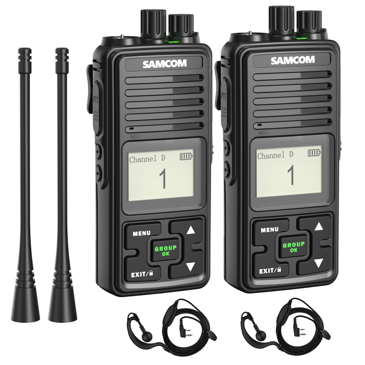 SAMCOM FPCN10A Two Way Radios Long Range 3000mAh Walkie Talkies for ...