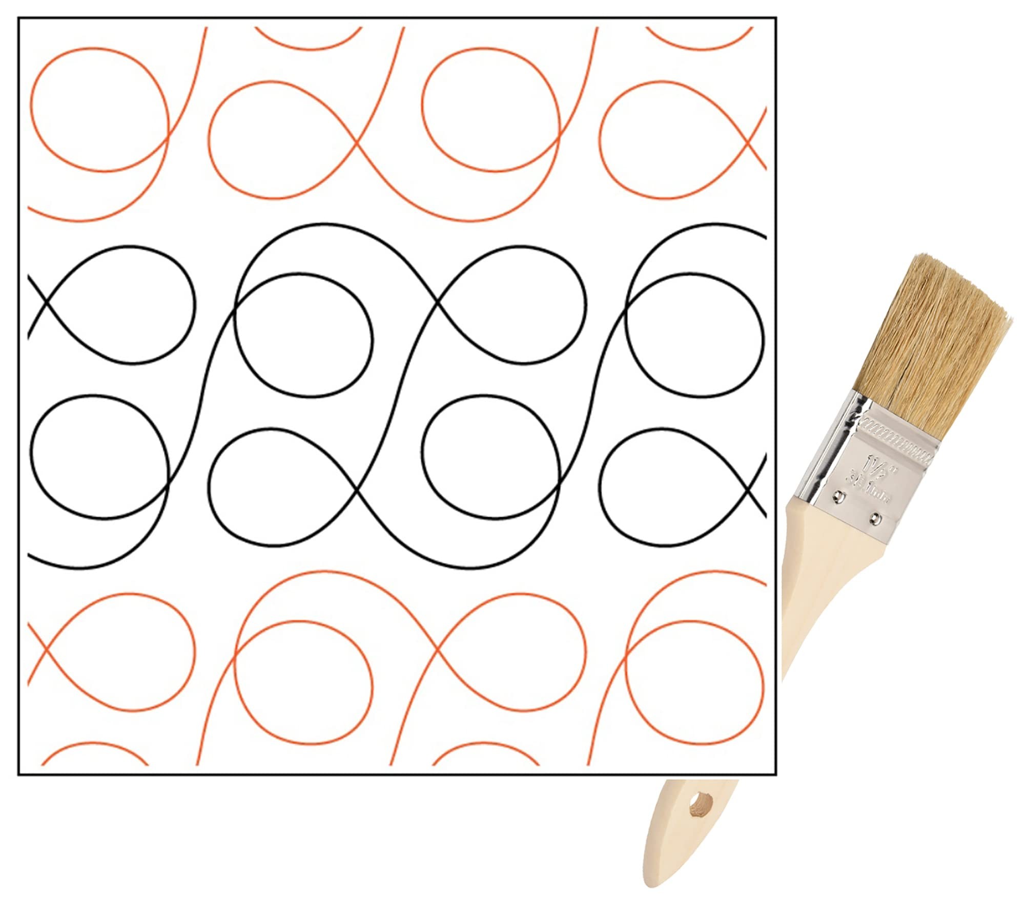 Loop Track Quilting Pantograph Pattern Paper - Easy Loops Design For ...