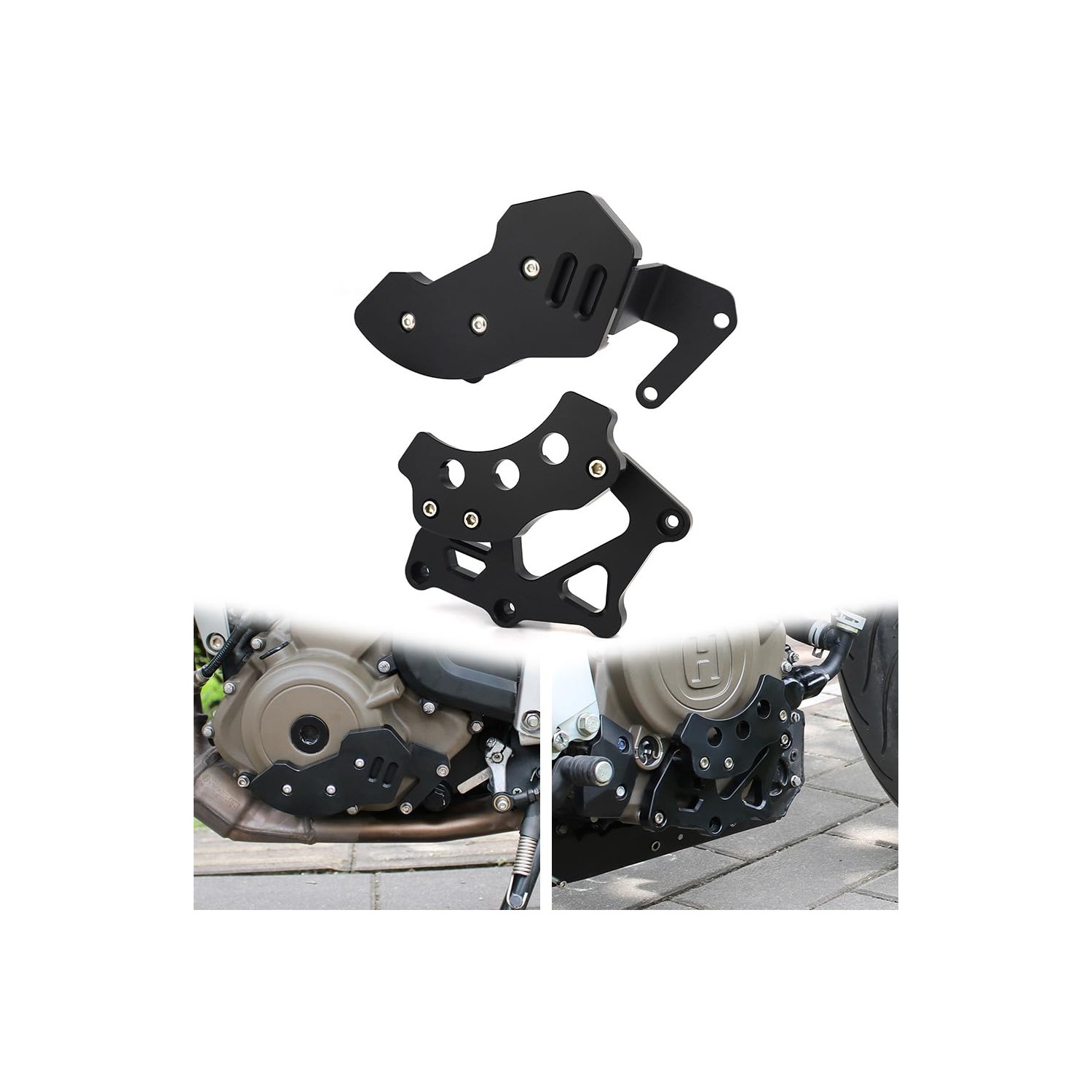 REARACE Left Right Engine Guards Kit, Compatible with Husqvarna ...