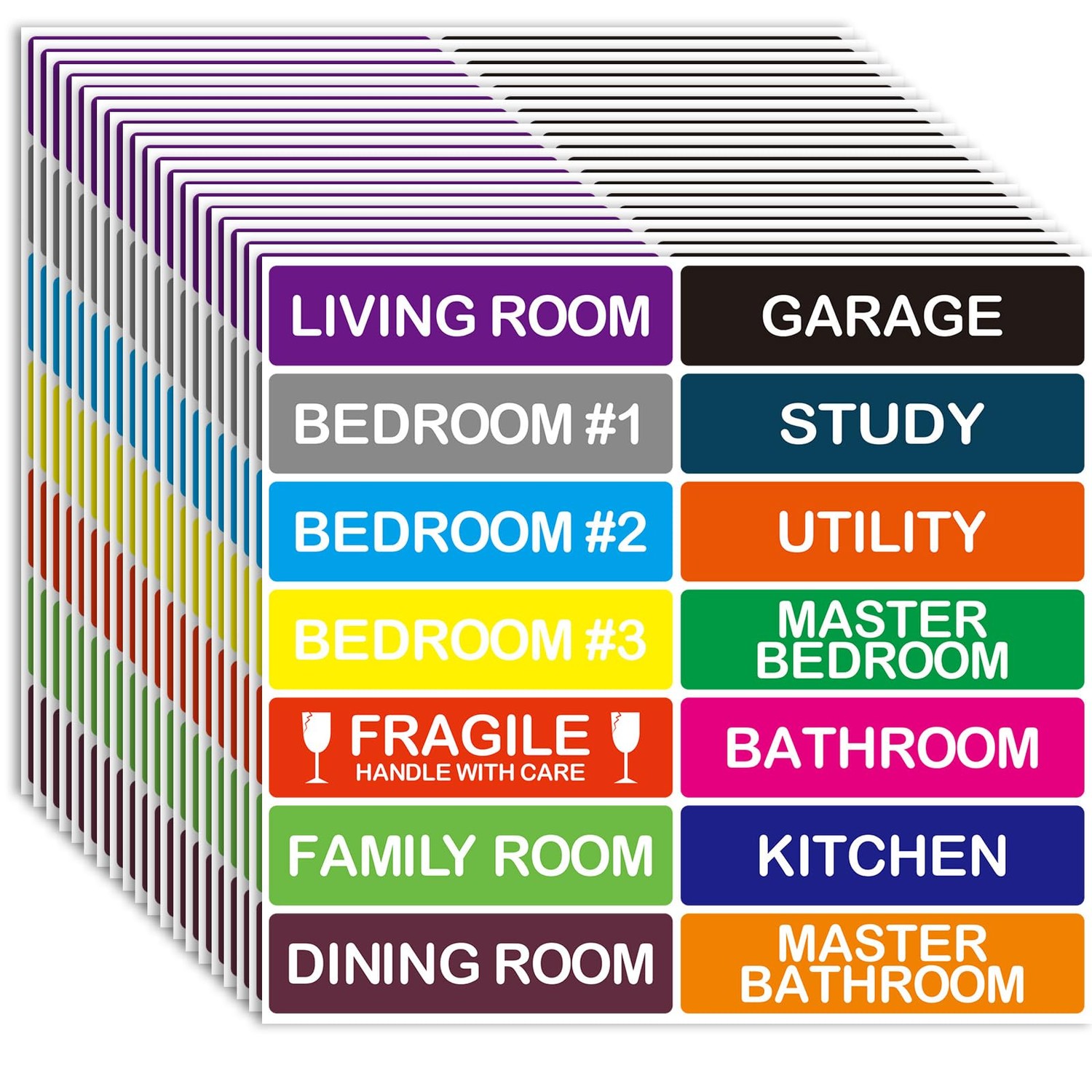 Packing Labels for Moving House 280pcs Colour Coded Stickers Home ...