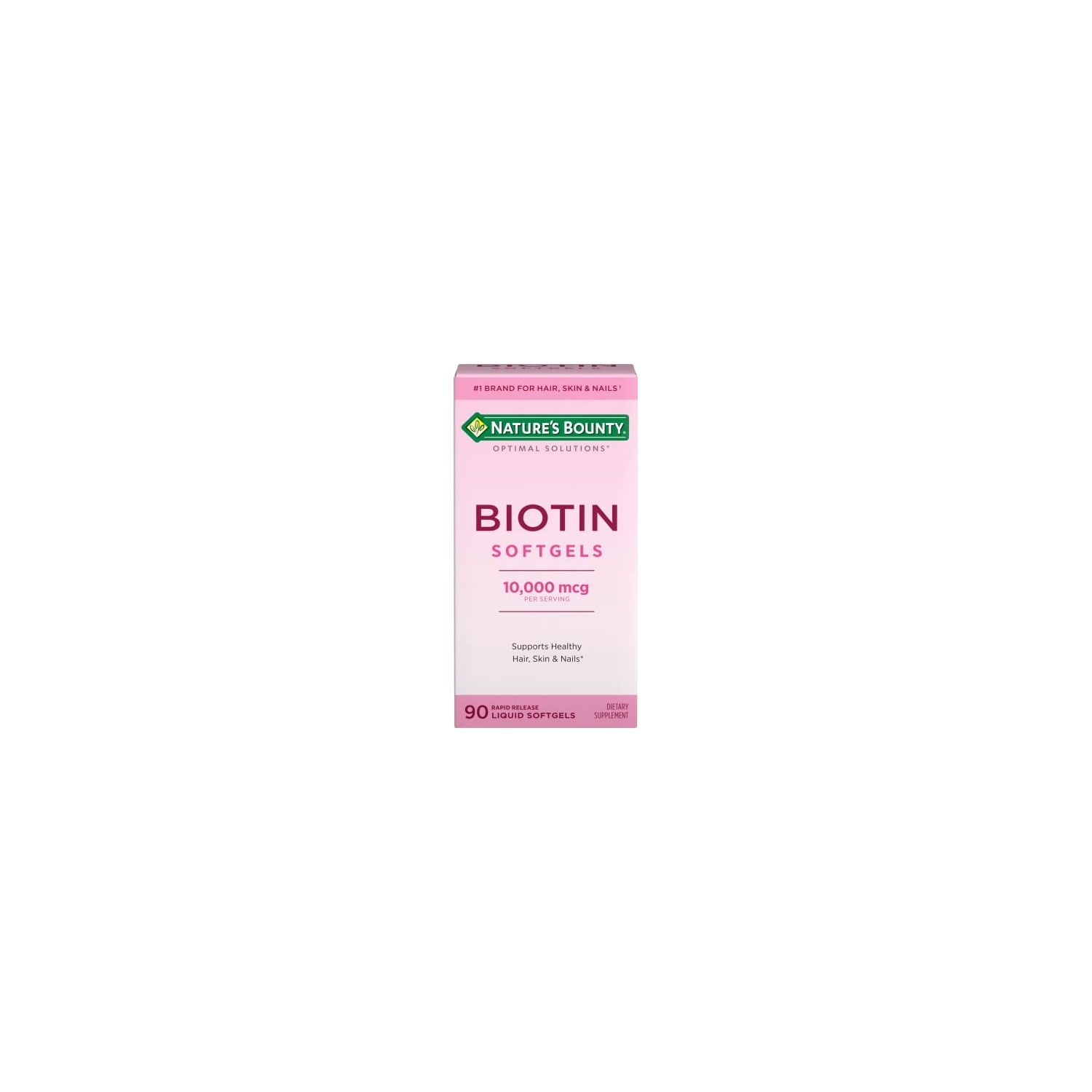 Nature's Bounty Optimal Solutions Biotin 10,000 mcg 90 Rapid Release ...
