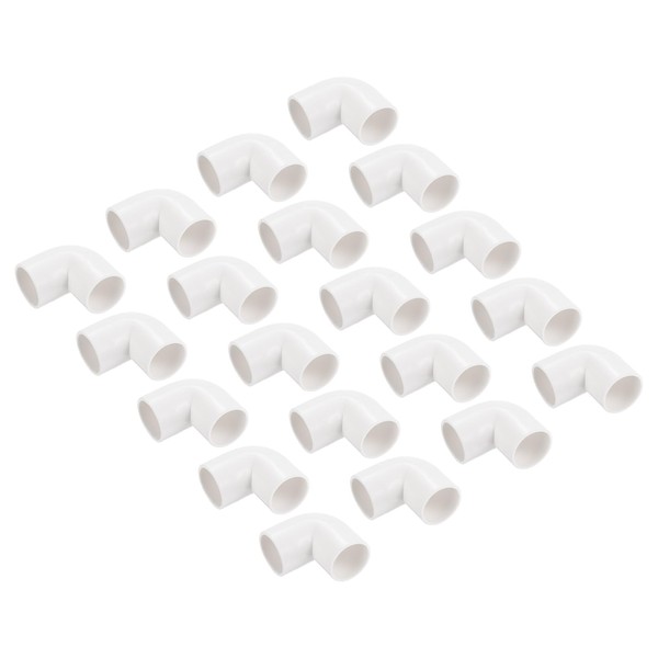 QUARKZMAN PVC Pipe Connector 90 Degree Angle Pipe Fittings 16mm White ...