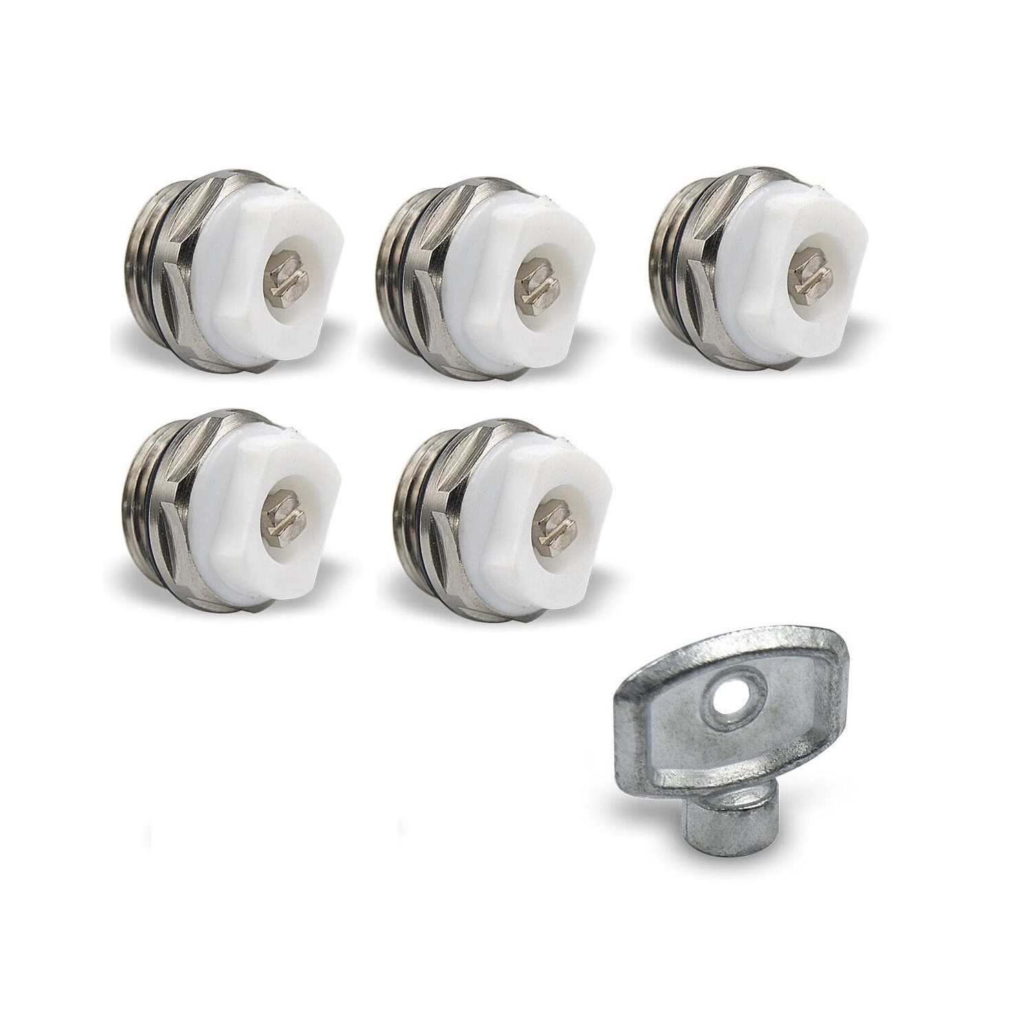 Bleed Valve 1/2 Inch Quick Bleeder Brass (5) + Bleed Key - ibspot.com