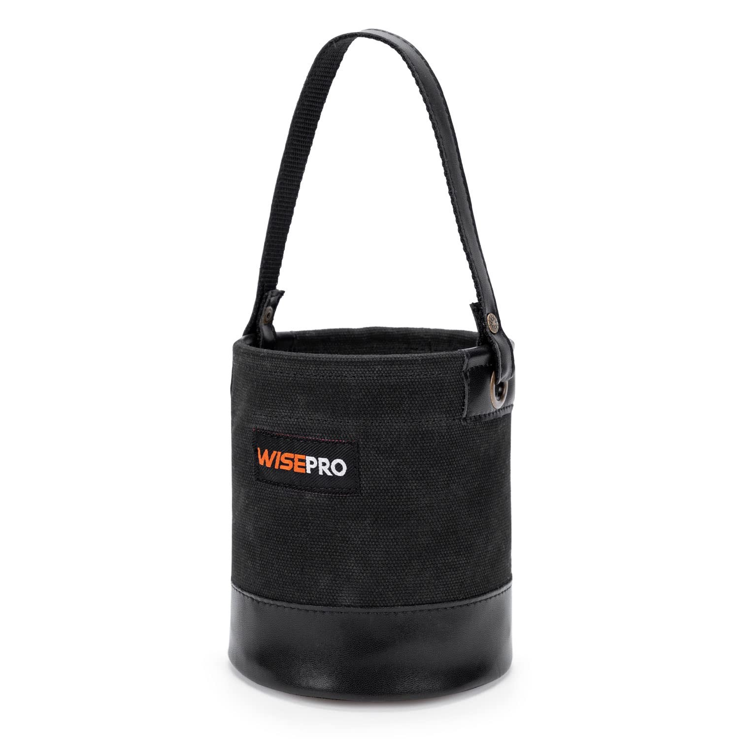 WISEPRO Canvas Mini Tool Bucket, 6 Inch Mini Tool Bag with Leather ...