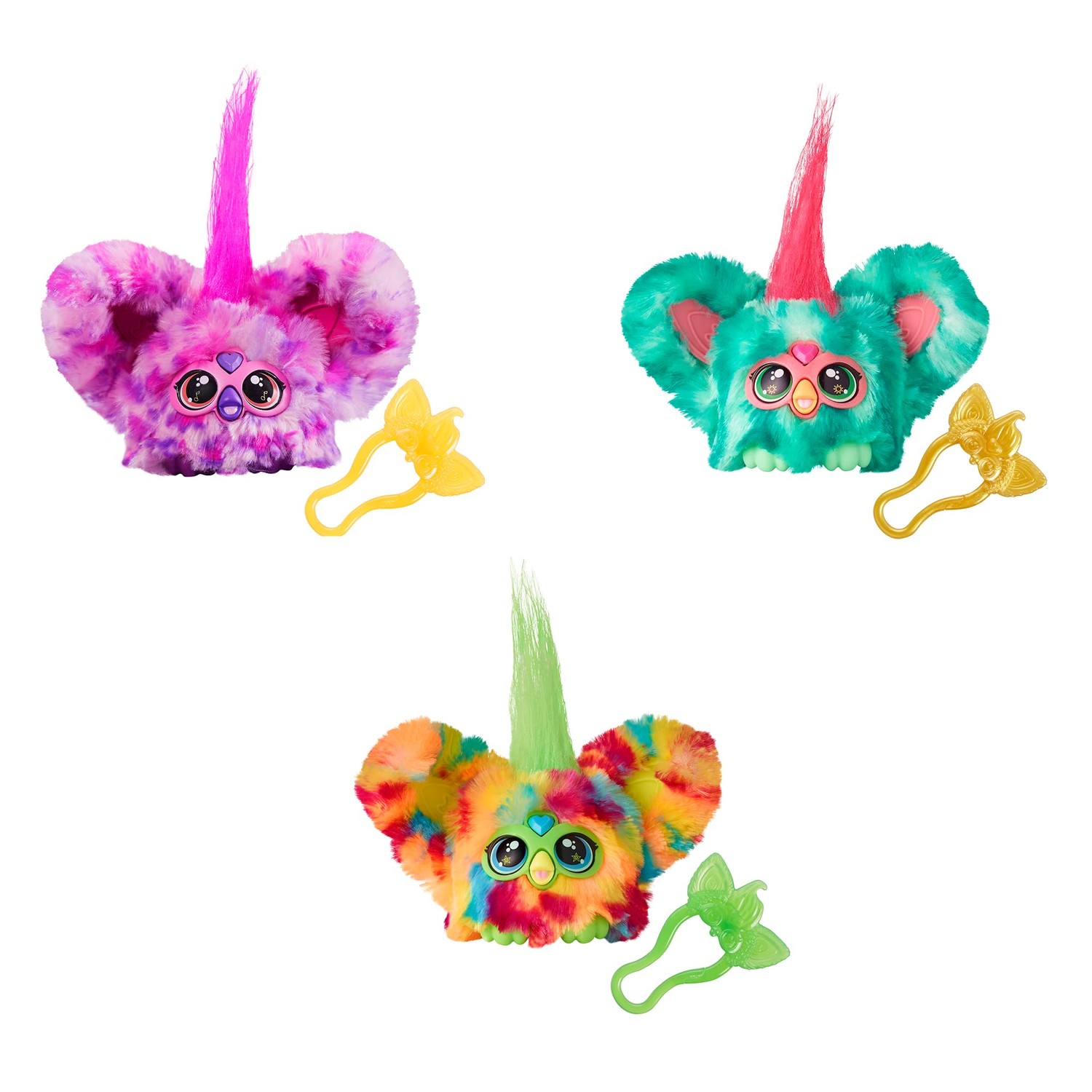 Furby Furblets Mello-Nee, Hip-Bop and Pix-Elle Mini Electronic Plush ...