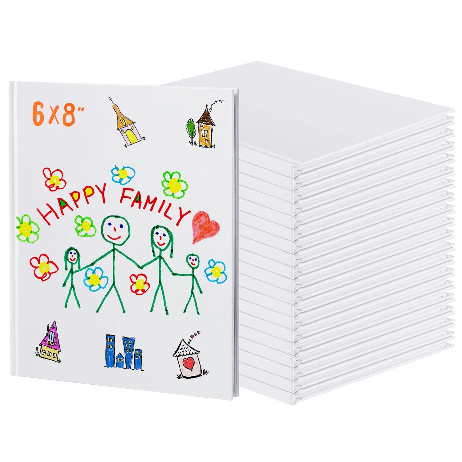 SATINIOR 20 Pack Hardcover Blank Book for Kids to Write Stories 6 x 8 ...