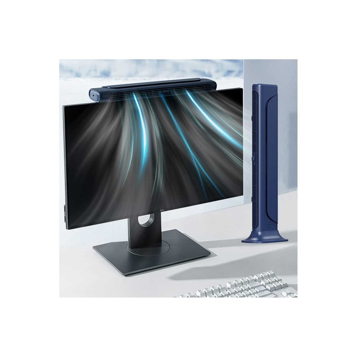 Space Saving & Air Circulation, Monitor Fan, 4 Stairs, Monitor Mounted ...