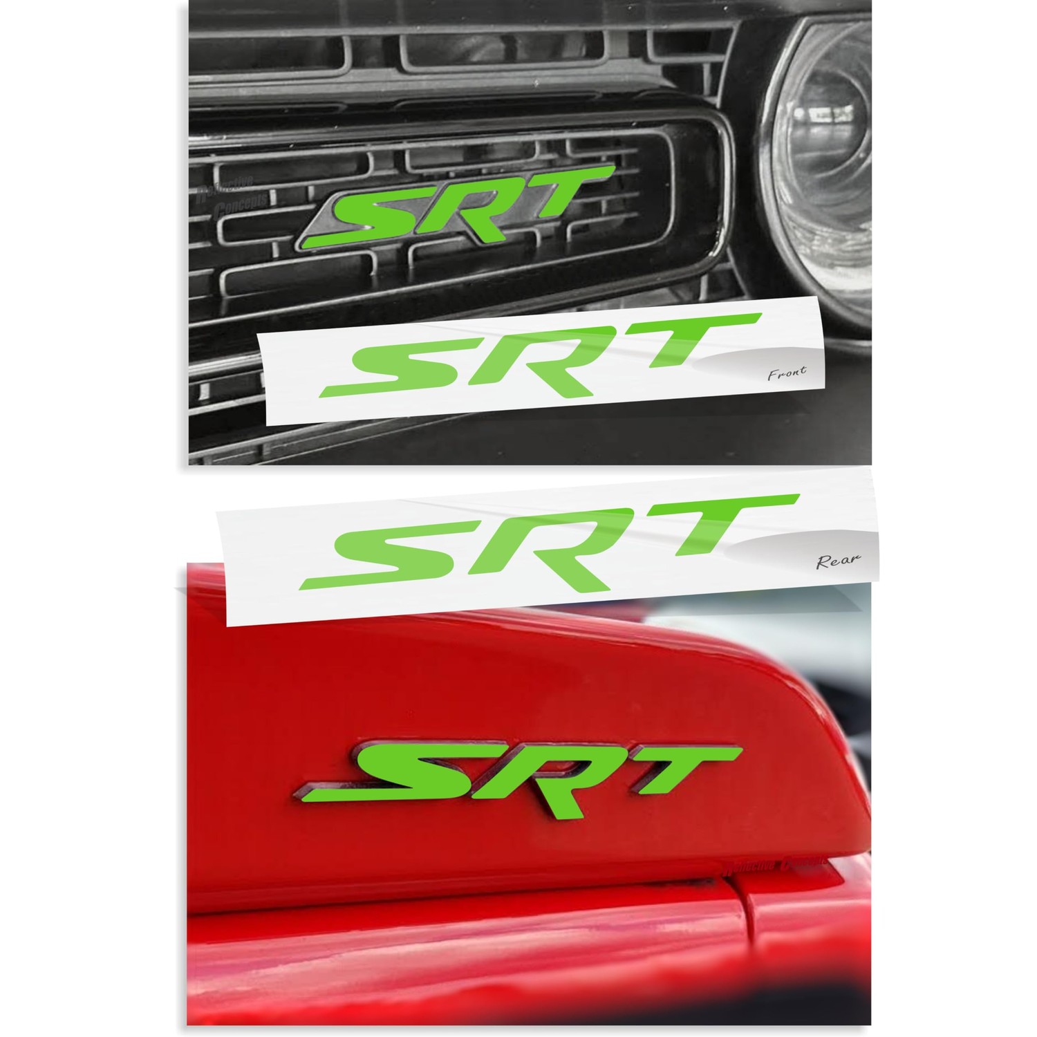 Reflective Concepts - SRT Badge Overlay Decal Stickers - Grille and ...