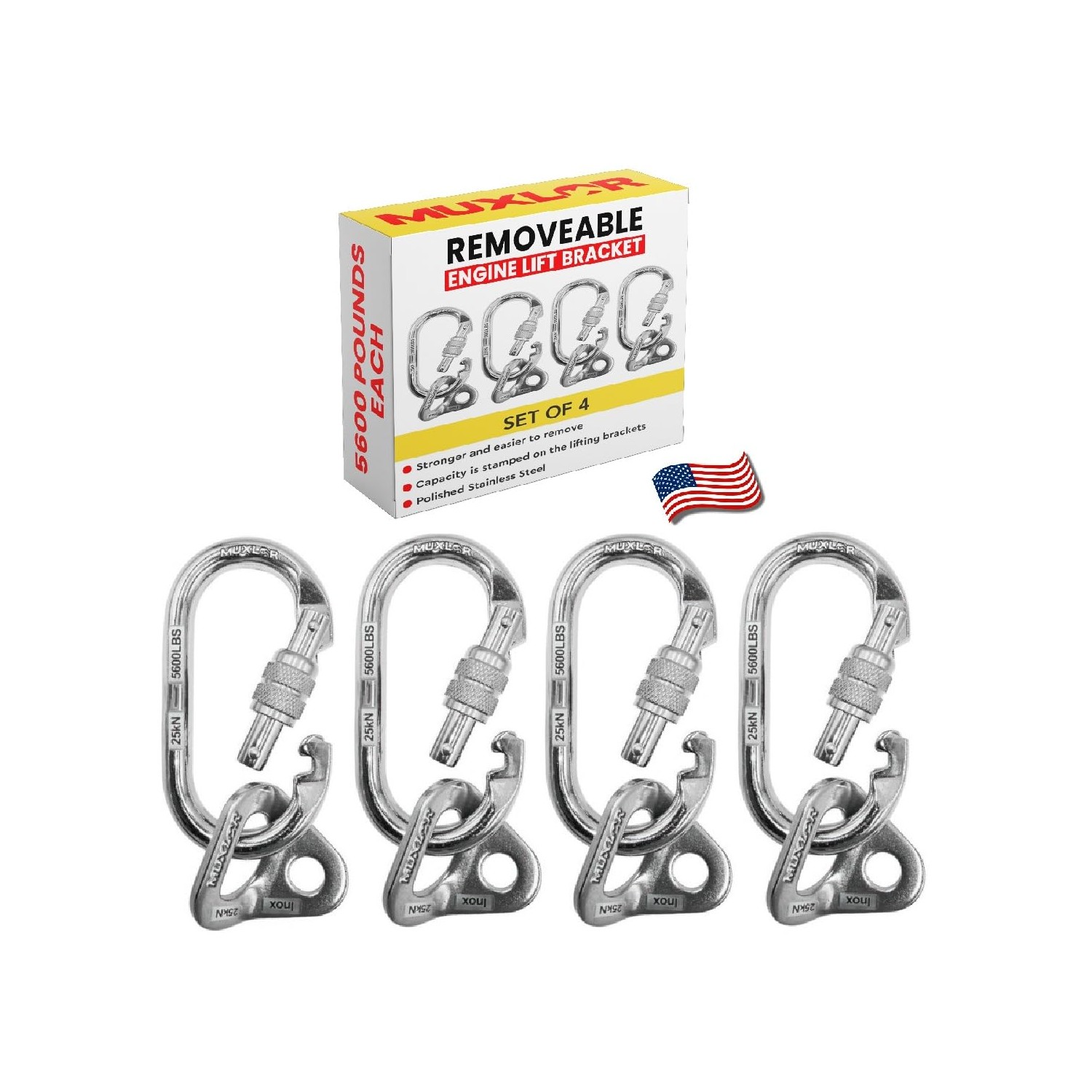 MUXLOR Tools 5600 lb - Removable Engine Lift Bracket for Crate Engine ...