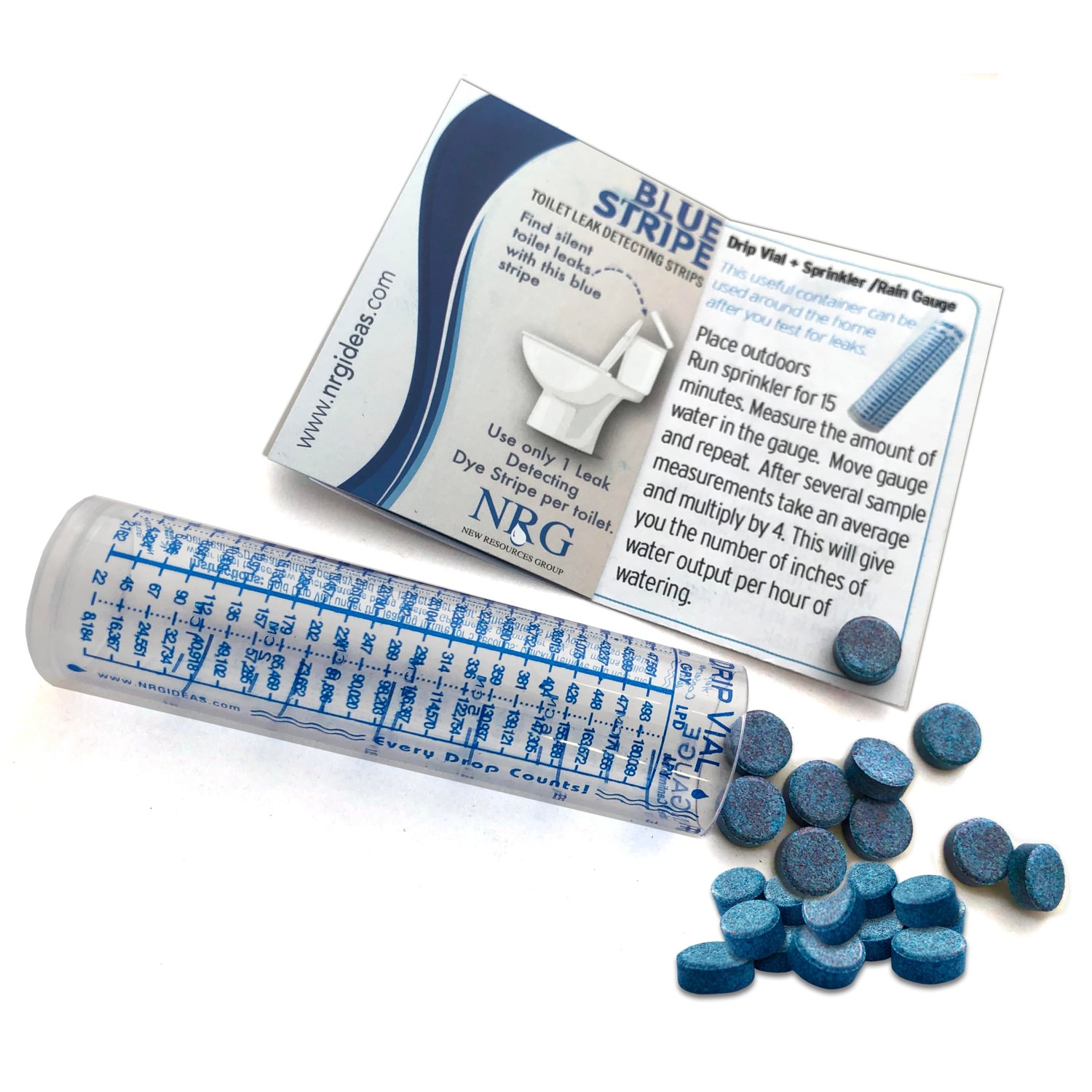 Dye Drop Blue Leak Detection Drip Vial Toilet Tab Strip Test Multi-Use ...