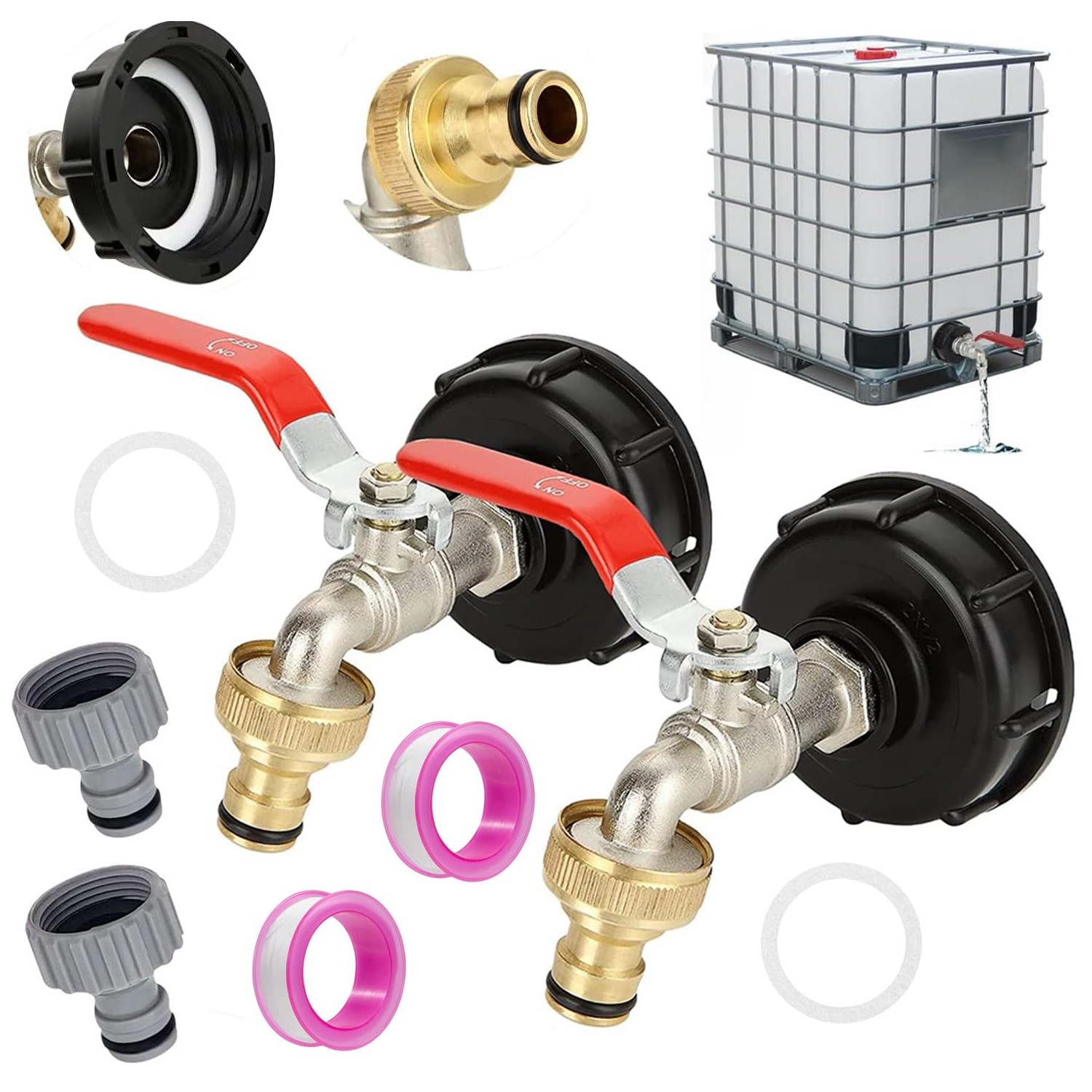 JMIATRY IBC Outlet Tap 1/2, IBC Tank Outlet Tap 1/2 Inch, IBC Outlet ...