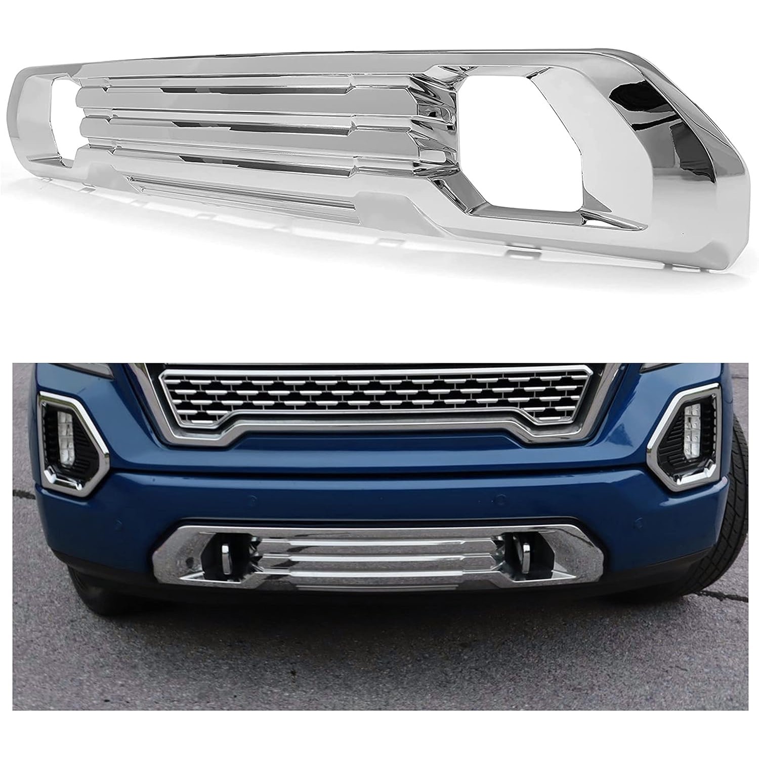 KUAFU Front Bumper Lower Grille Plate Compatible with 2019-2021 GMC ...