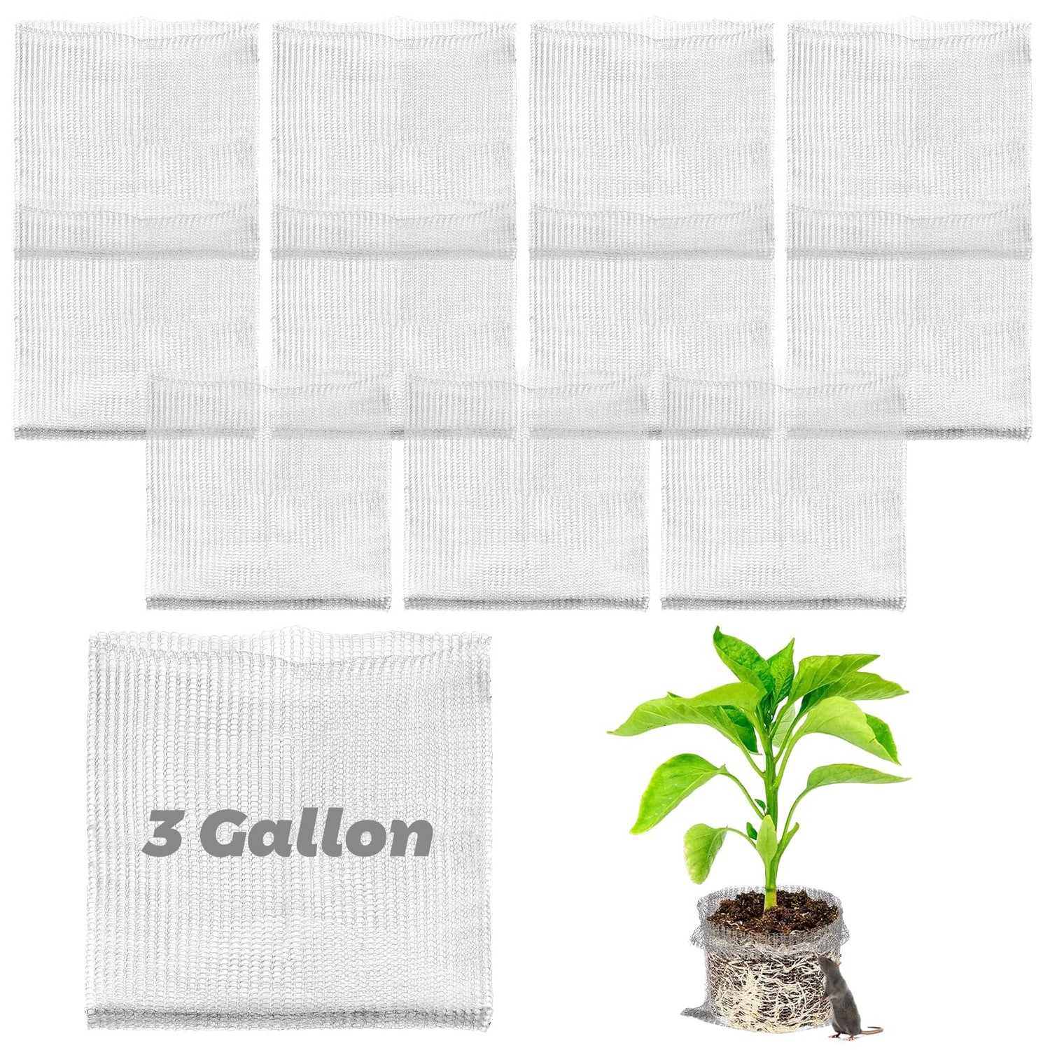 LANIAKEA 12PCS 3 Gallon Gopher and Vole Wire Baskets Root Guard Gopher ...