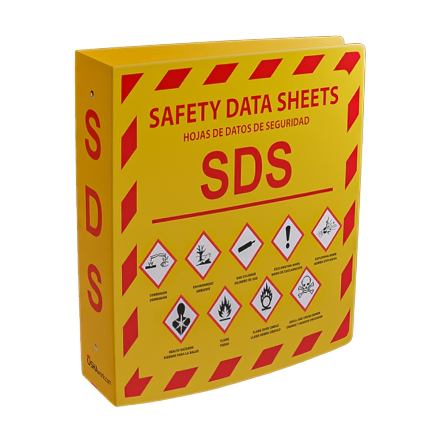 Yellow Safety (YS), 1 Pack, SDS Binder - 2024 Requirements, Heavy Duty ...