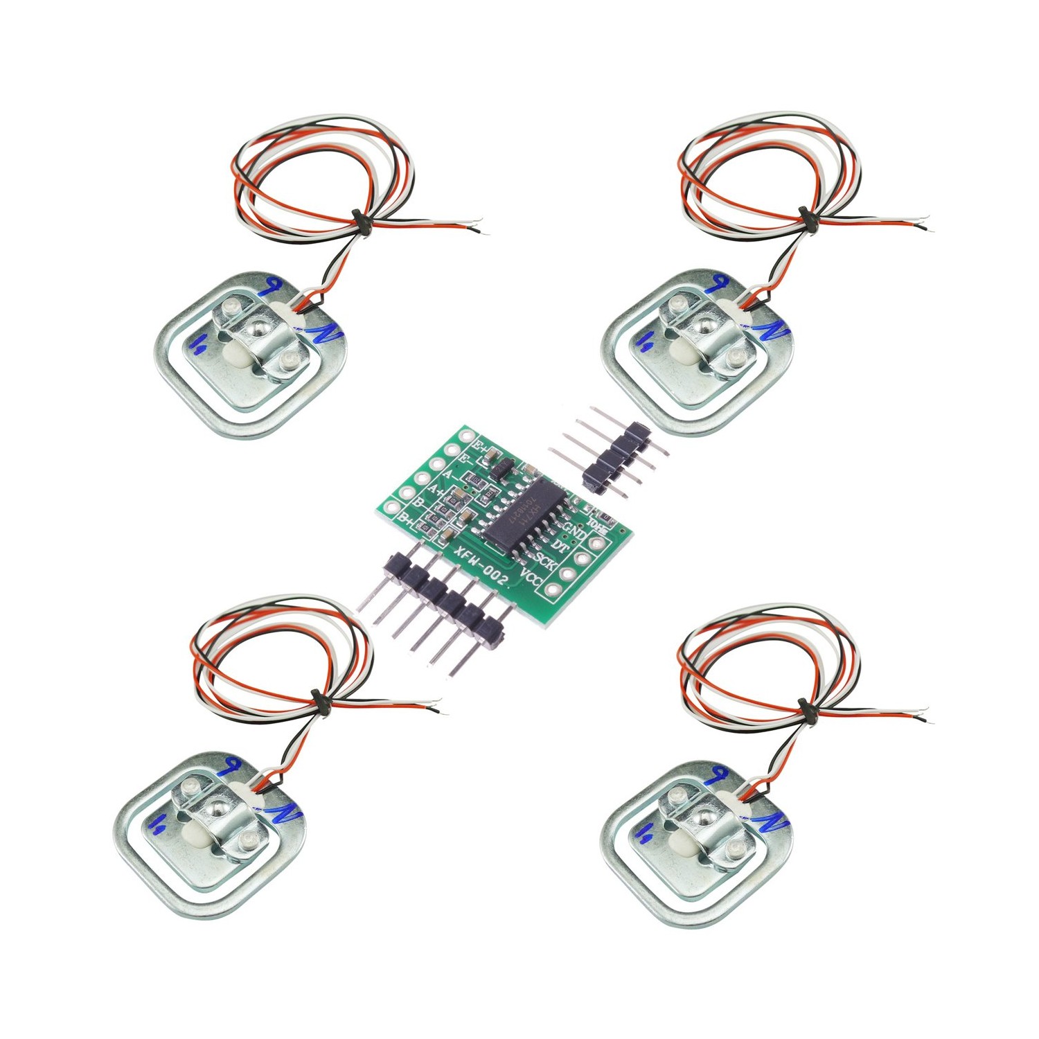 Aihasd 4 pieces half bridge load cell 50 kg half bridge strain gauges ...