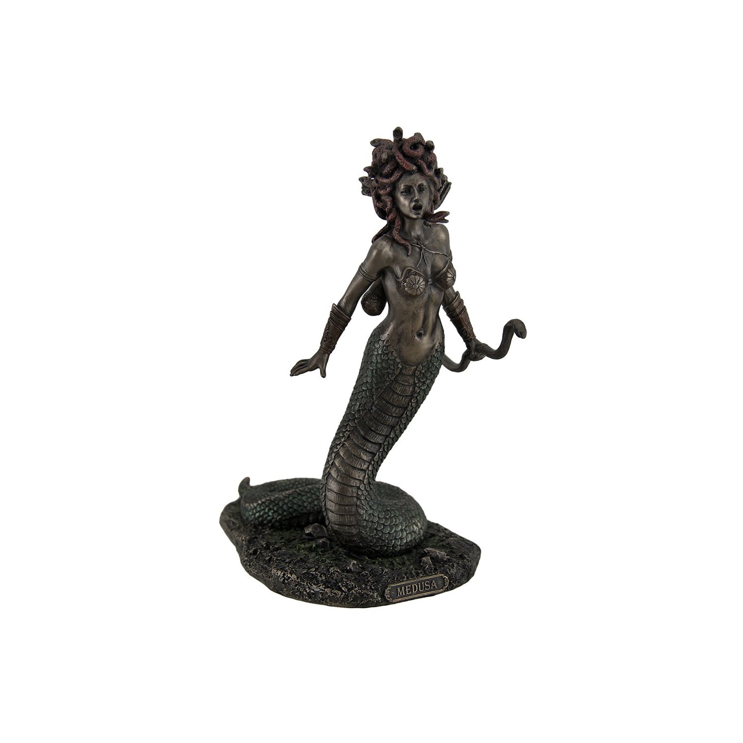 Veronese Design Medusa Greek Gorgon Serpent Monster Standing Holding ...