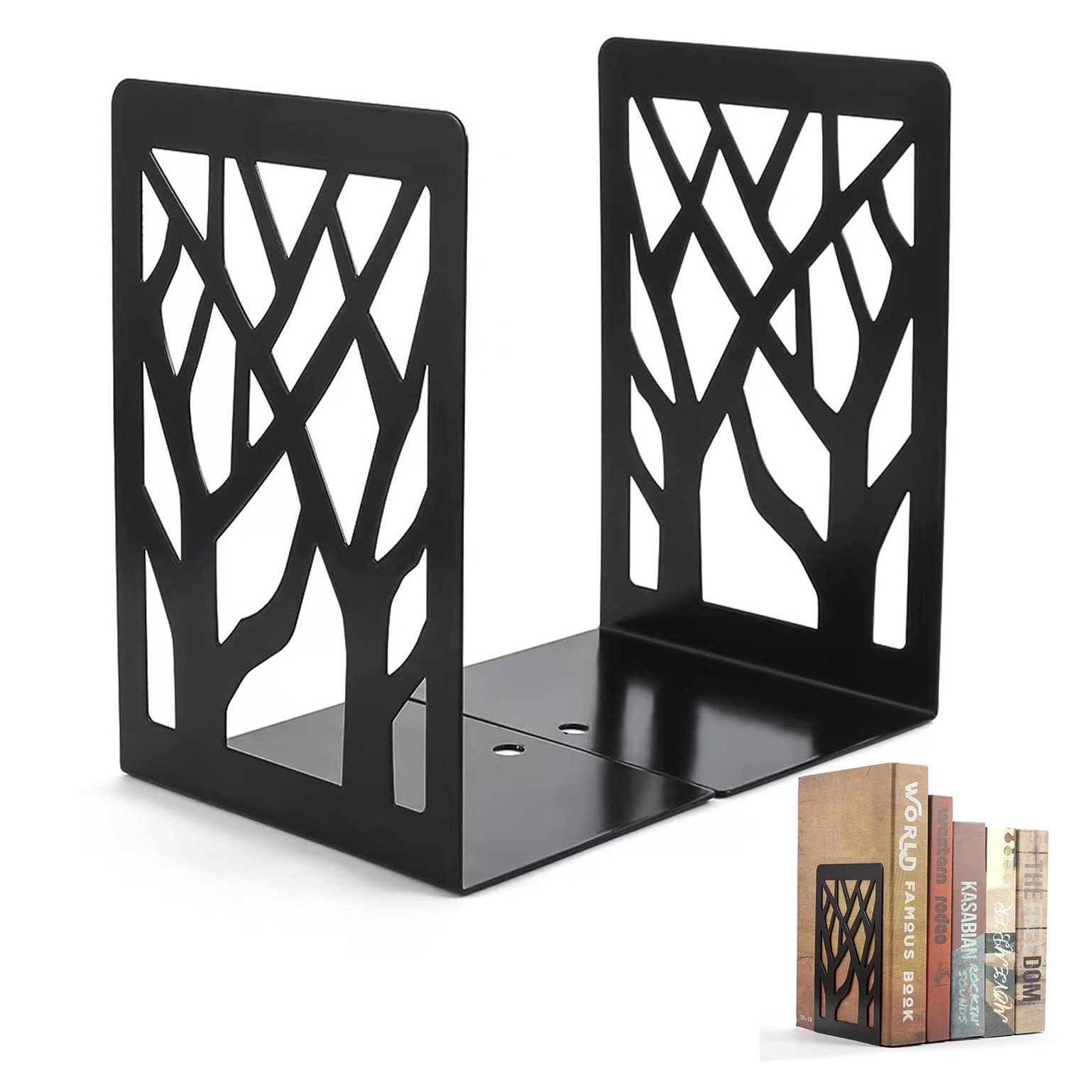 1 Pair of Bookends, Metal Book Holder, Shelf, Book Holder, Invisible ...