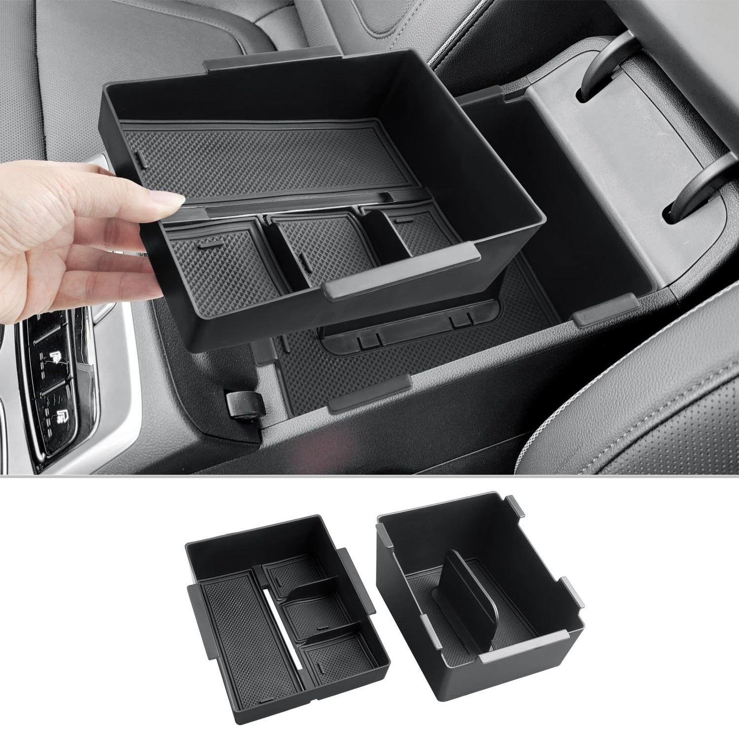 CDEFG 2PCS 2022-2024 Santa Cruz Tucson Limited Center Console Organizer ...