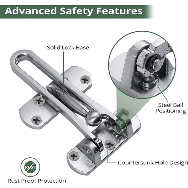 TERF® Heavy Duty Security Door Guard Polished Chrome Internal and ...