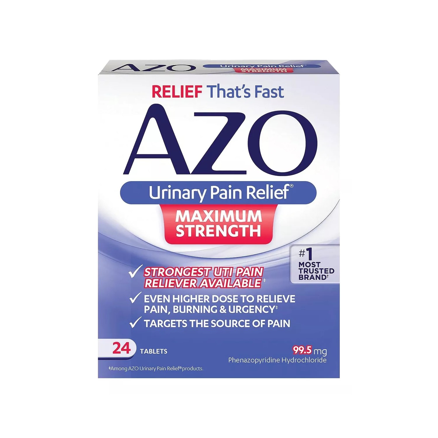 Azo Alivio Rápido Y Eficaz Del Dolor Urinario 24 Tab Sabor Sin Sabor ...