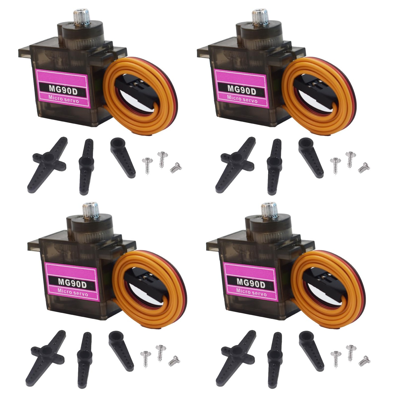 HOOYIJ 4 Pack MG90D 9g Digital Micro RC Servo Full Metal Gear 270 ...