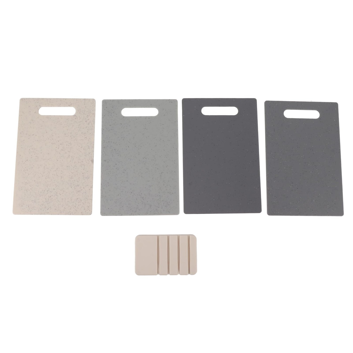 GEEKHOM Chopping Board, Plastic Breakfast Boards, Set of 4 in Granite ...