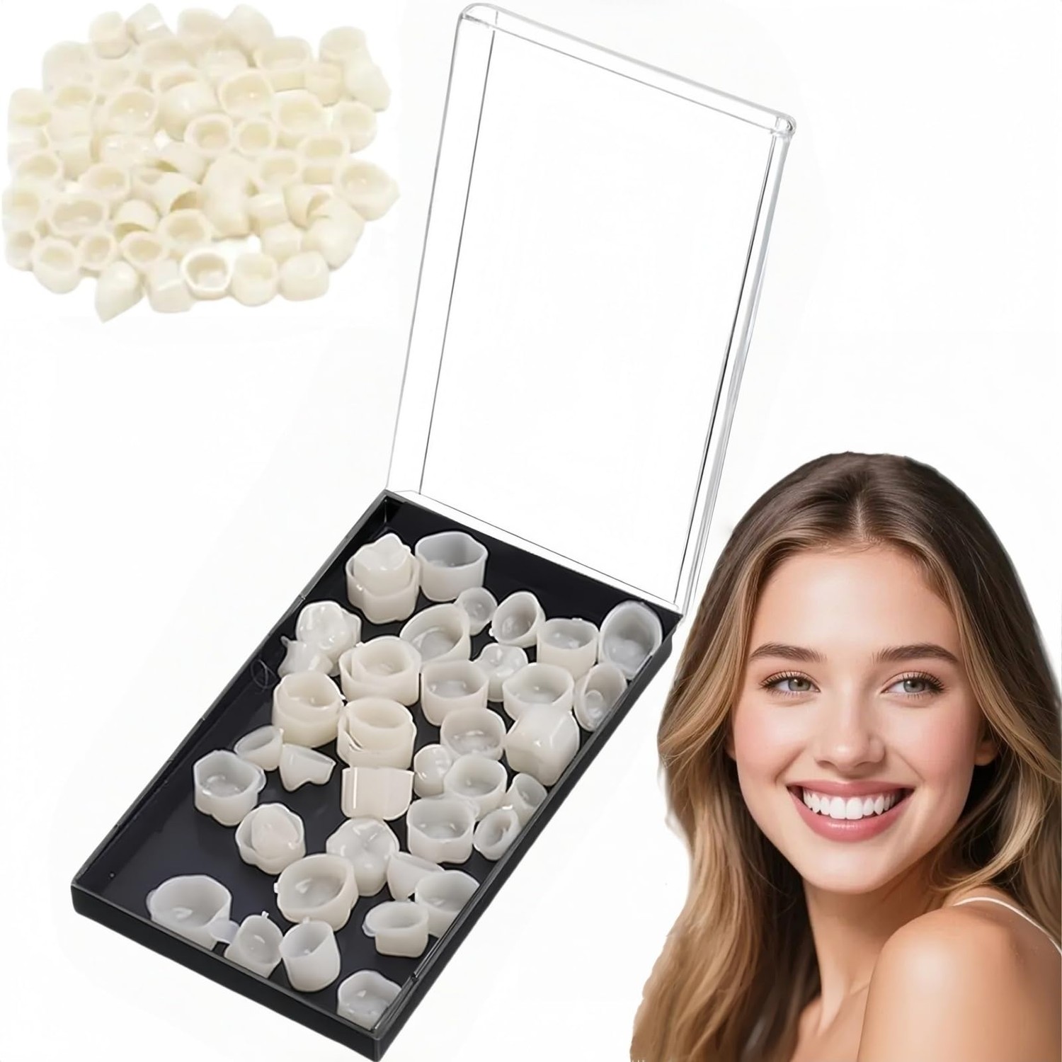 50PCS Temporary Crown Kit for Teeth Revitalize,Dental Temporary Tooth ...