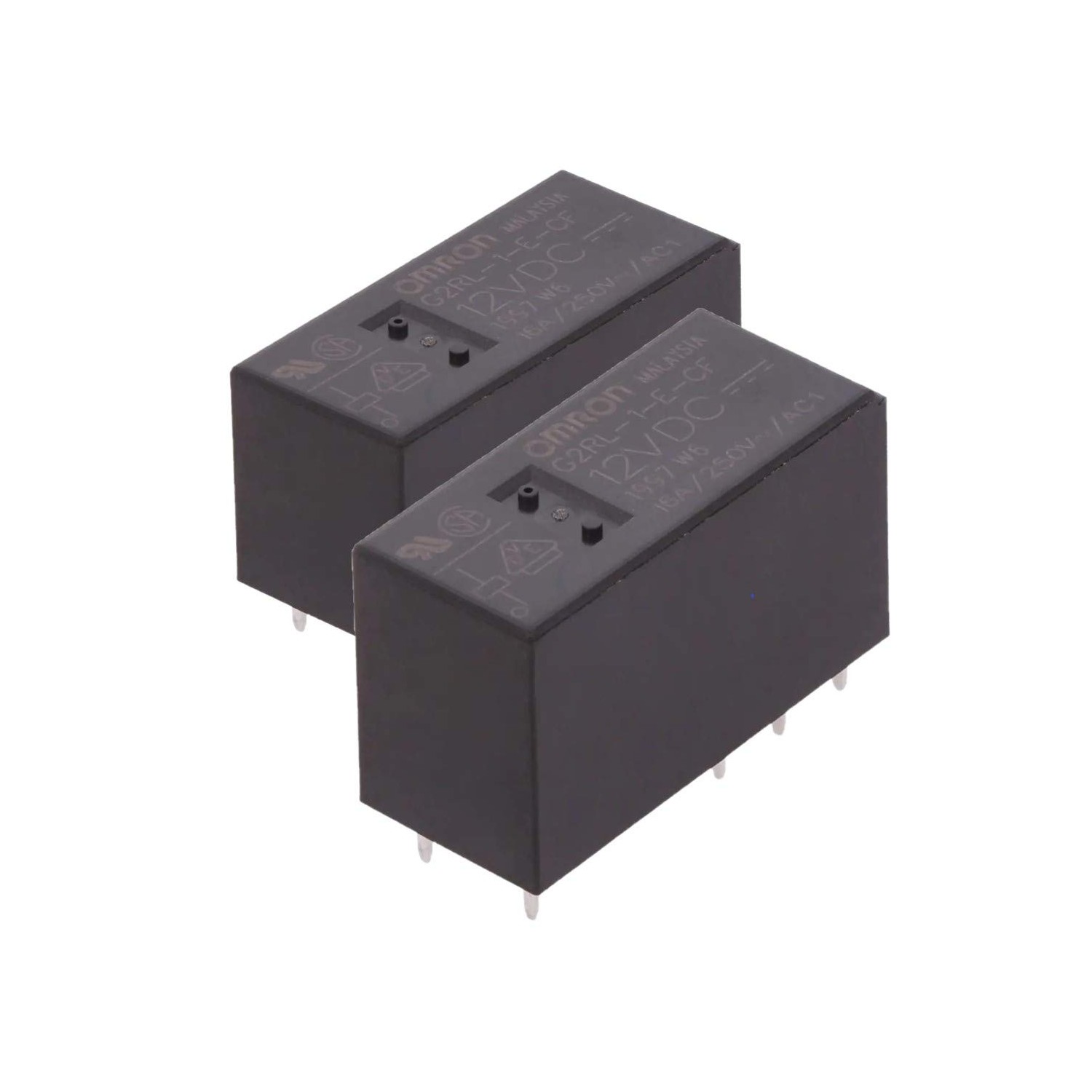 OMRON G2RL-1-E-CF-DC12, 12V DC, 12vdc, 16A, Power PCB Relay (Pack of 2 ...
