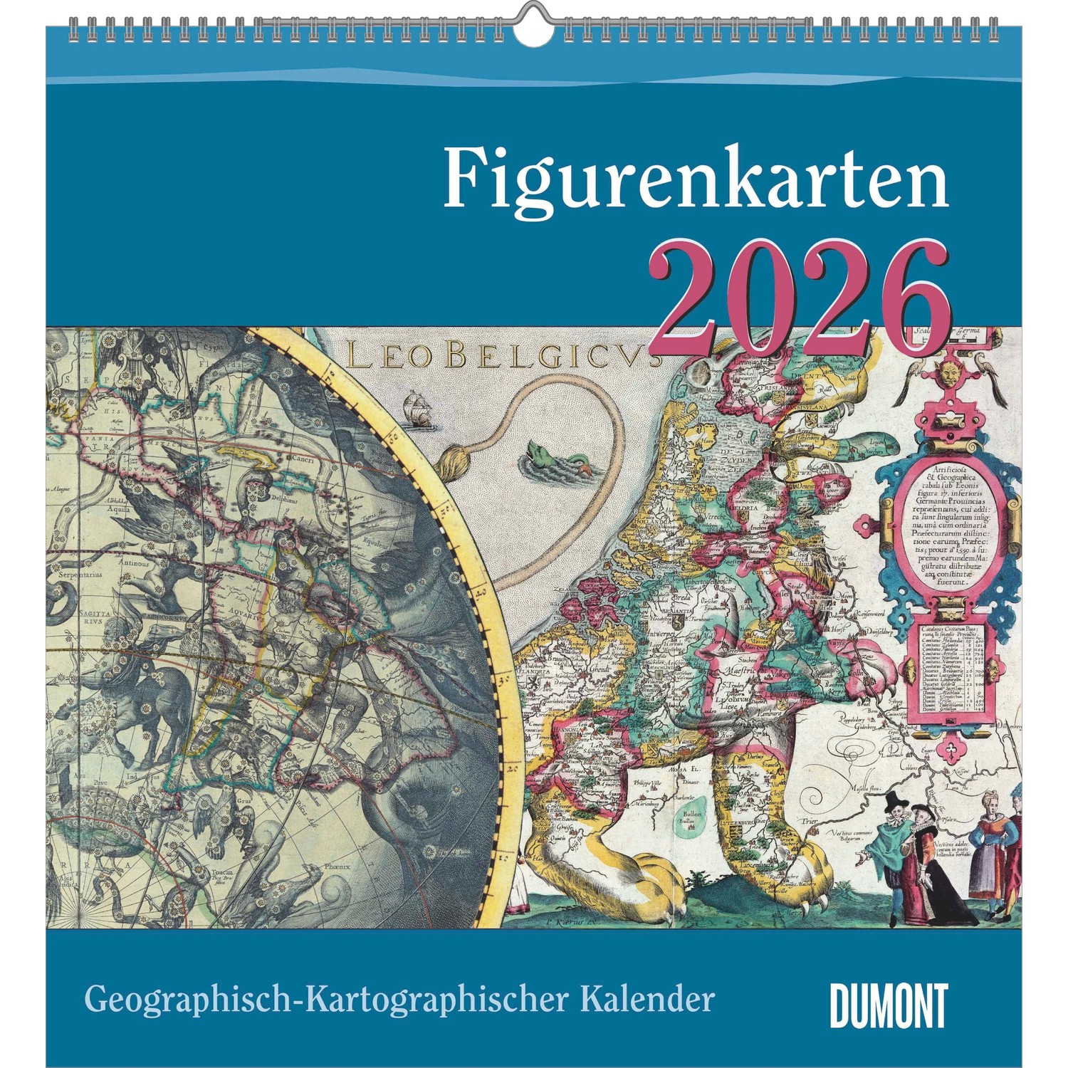 Geographical Cartographic Calendar 2026 - Figure Cards - Wall Calendar ...
