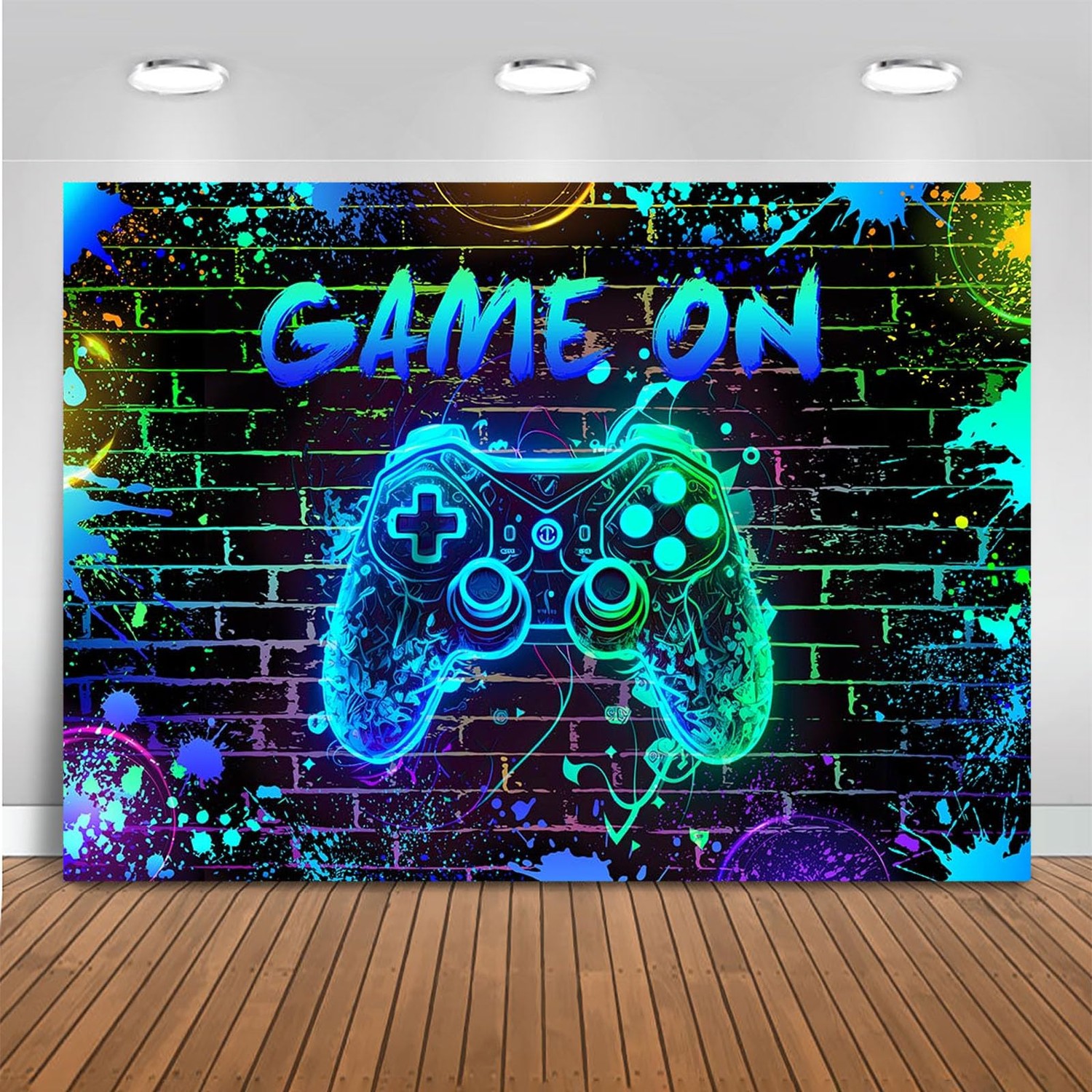 Mocsicka Game On Backdrop Video Game for Boys Level Up Birthday Party ...