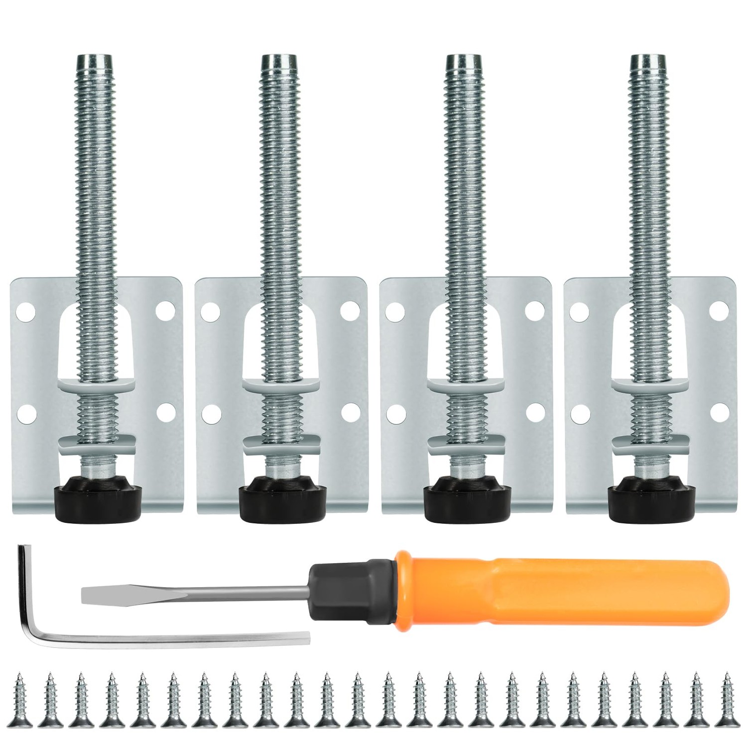 Pack of 4 Levelling Feet, Furniture Feet, Height-Adjustable Furniture ...