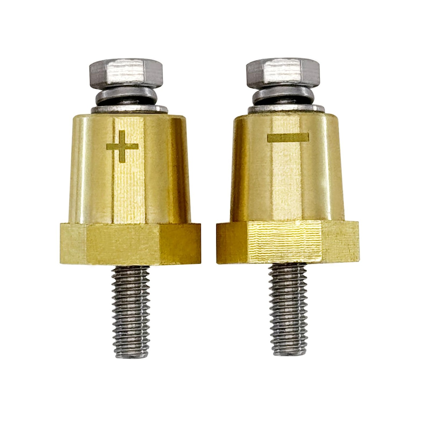 Ampper M6 Thread Brass Battery Terminal Charging Posts, Battery Post ...