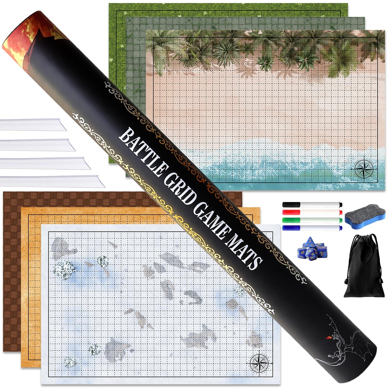 Bolexo Dungeons and Dragons Starter Set - Ultimate DND Battle map ...