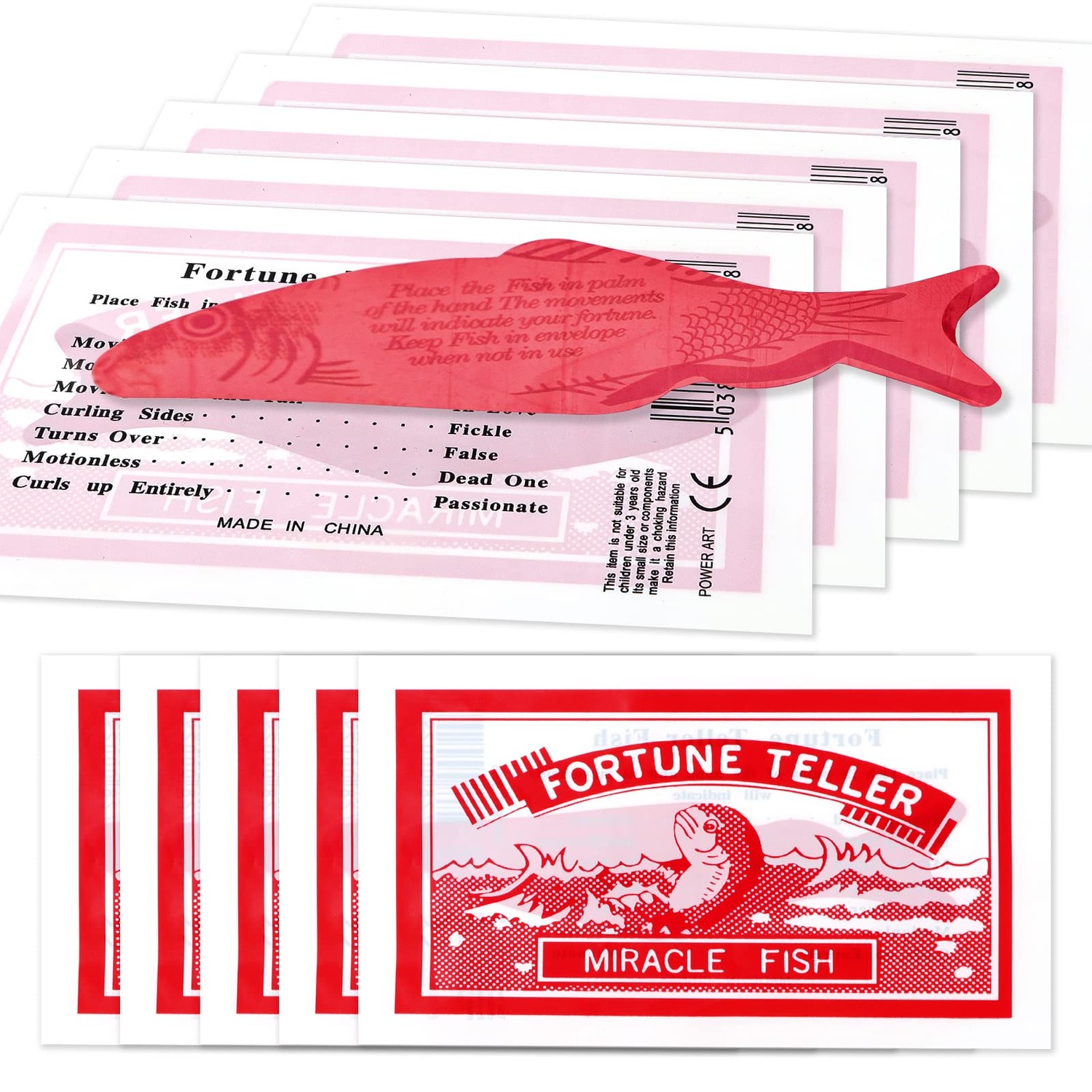 SHENGSEN 100 Packs Fortune Teller Miracle Fish-Fortune Telling Fish for ...