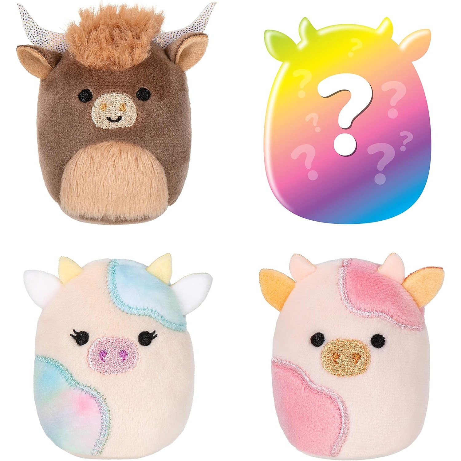 Squishville Original Squishmallows Cow Squad Plush - Four 2-Inch ...