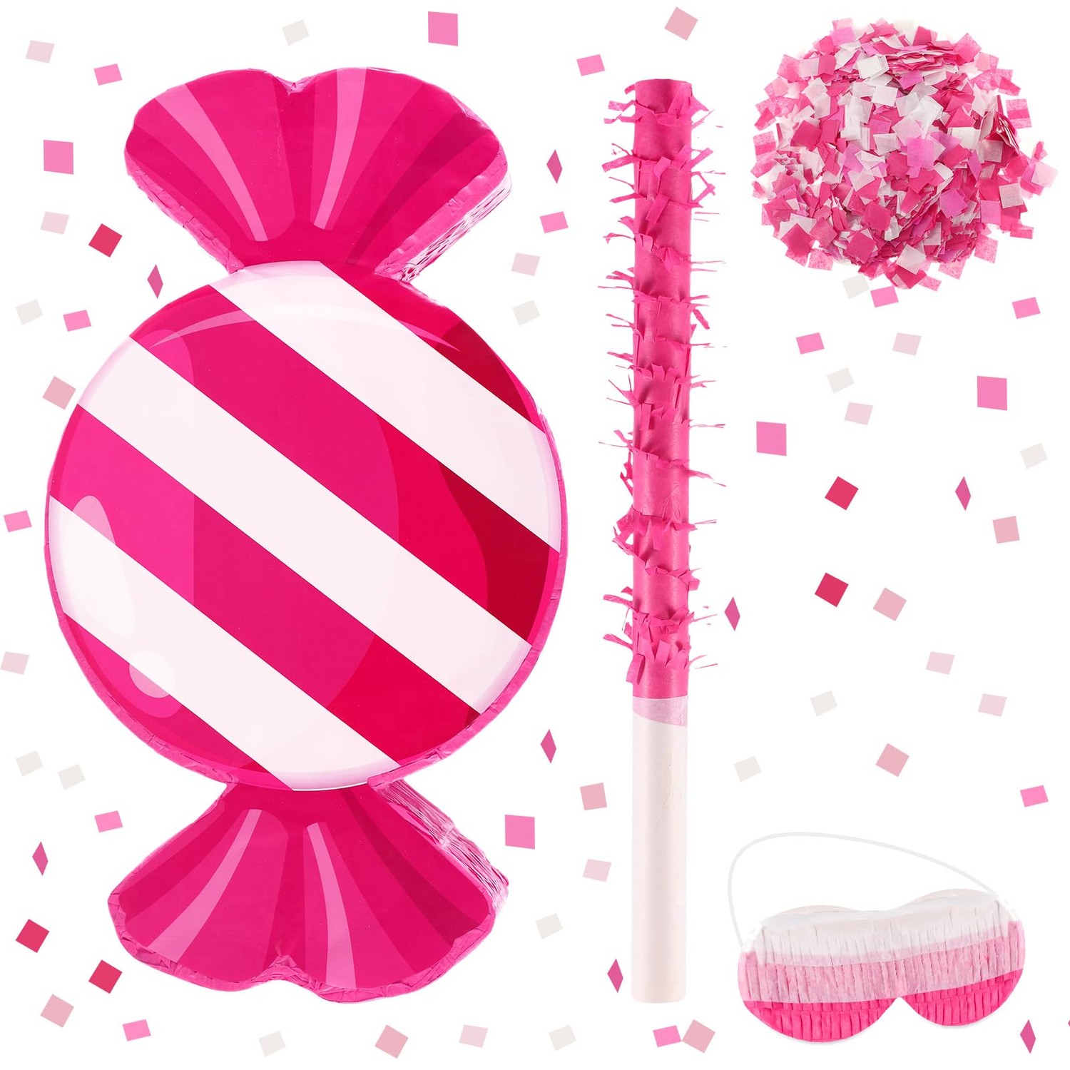 Aoriher Candy Party Piñatas Candy Candyland Piñata with Stick Blindfold ...
