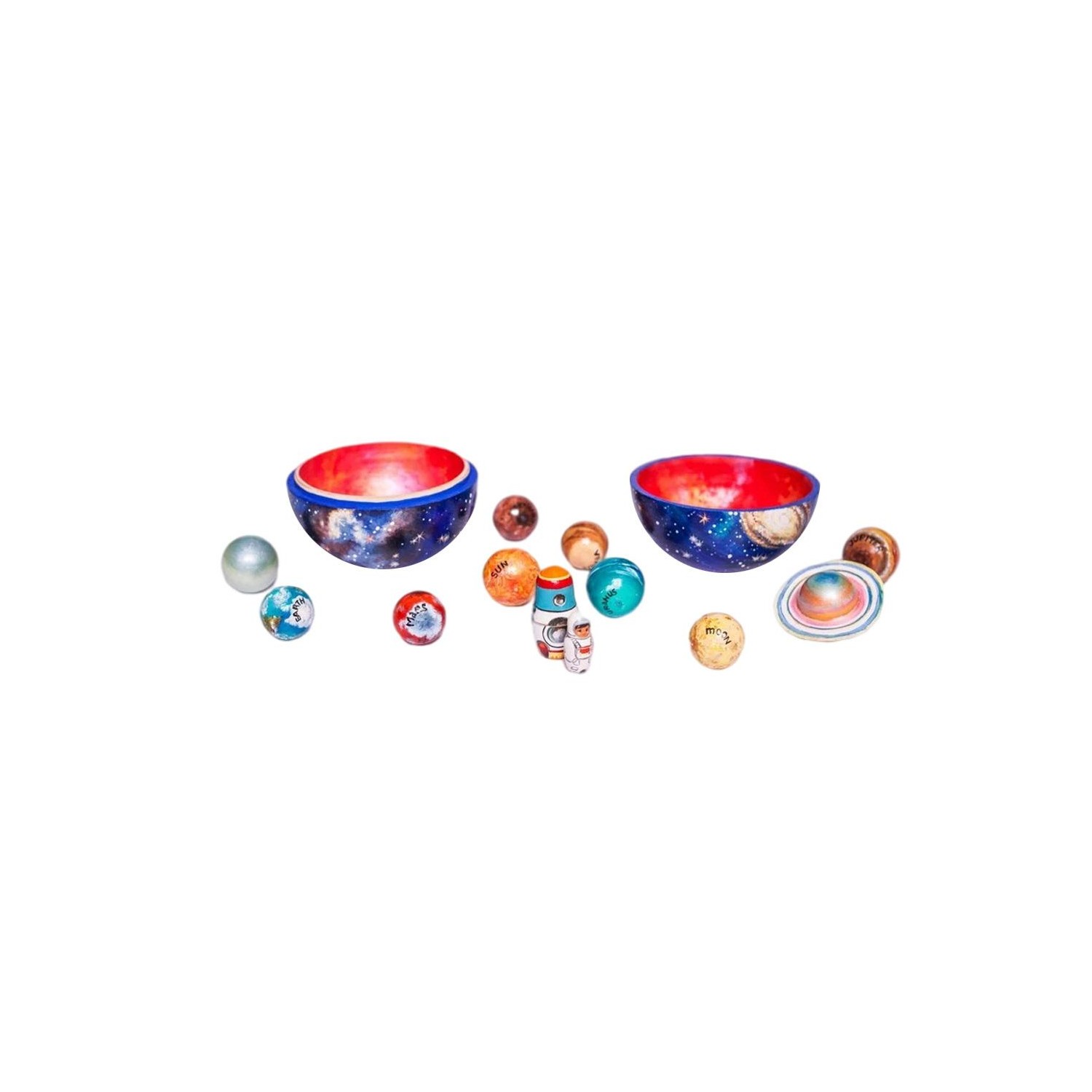Solar System Model Ball Kit Wooden Solar System Ball Planet Model ...