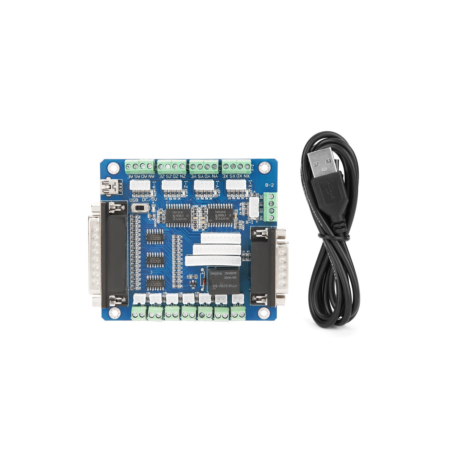 MACH3 Interface 5 Axis CNC Stepper Motor Driver Controller Breakout ...