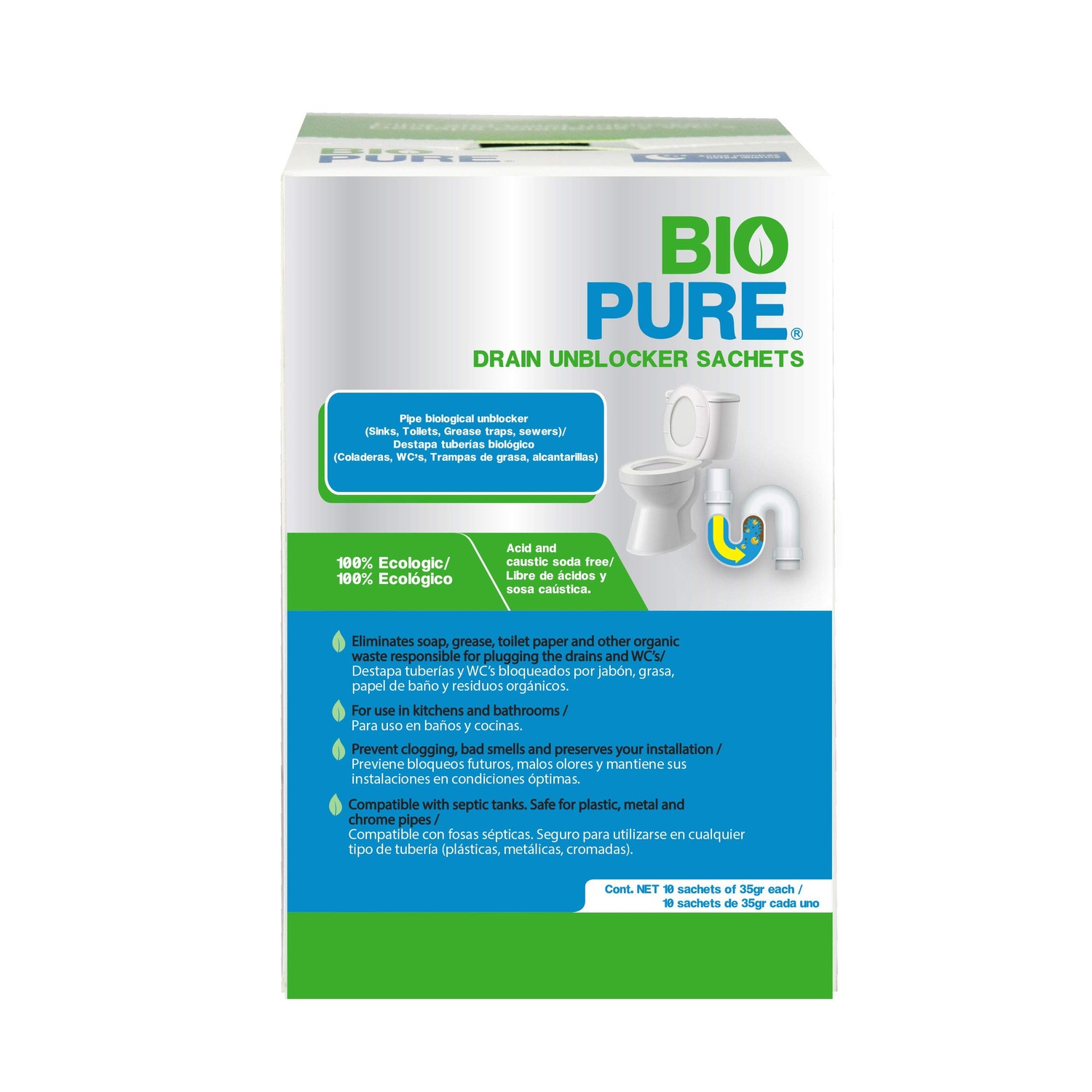 Biopure - Drain Unblocker Sachets - Destapacaños - Destapa tuberías ...