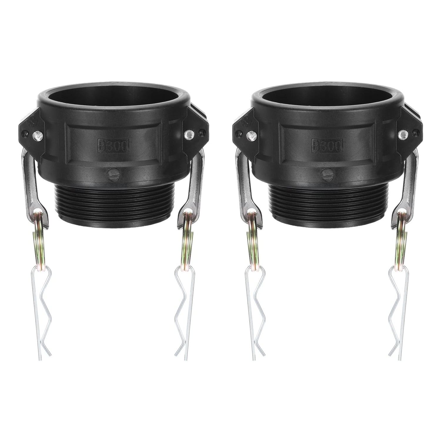 PATIKIL Poly Cam Lock Fittings, 2 Pcs 3" Part B Male Adapter x Female ...