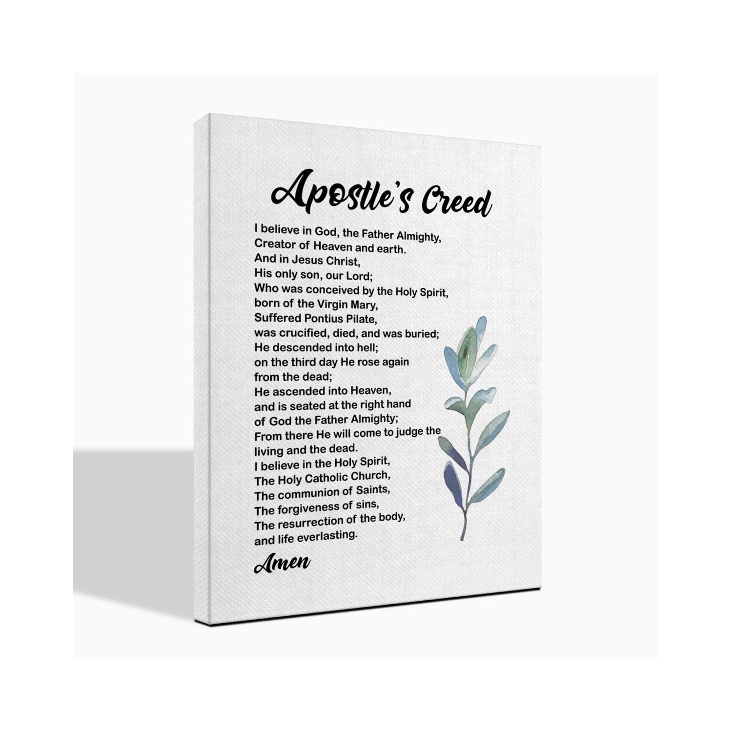 WKYAER Apostles Creed, Canvas Painting Christian Decor, Our Father ...