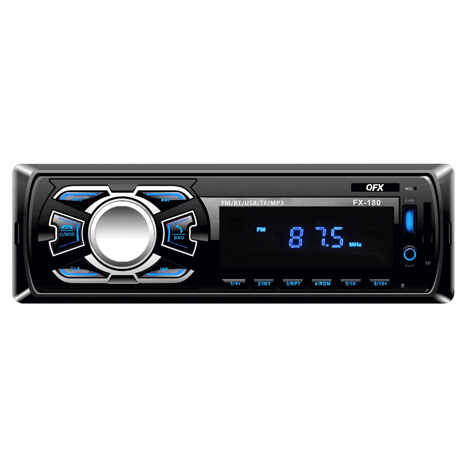 QFX FX-180 Bluetooth Car Stereo with FM Radio, MP3 Player, Digital ...