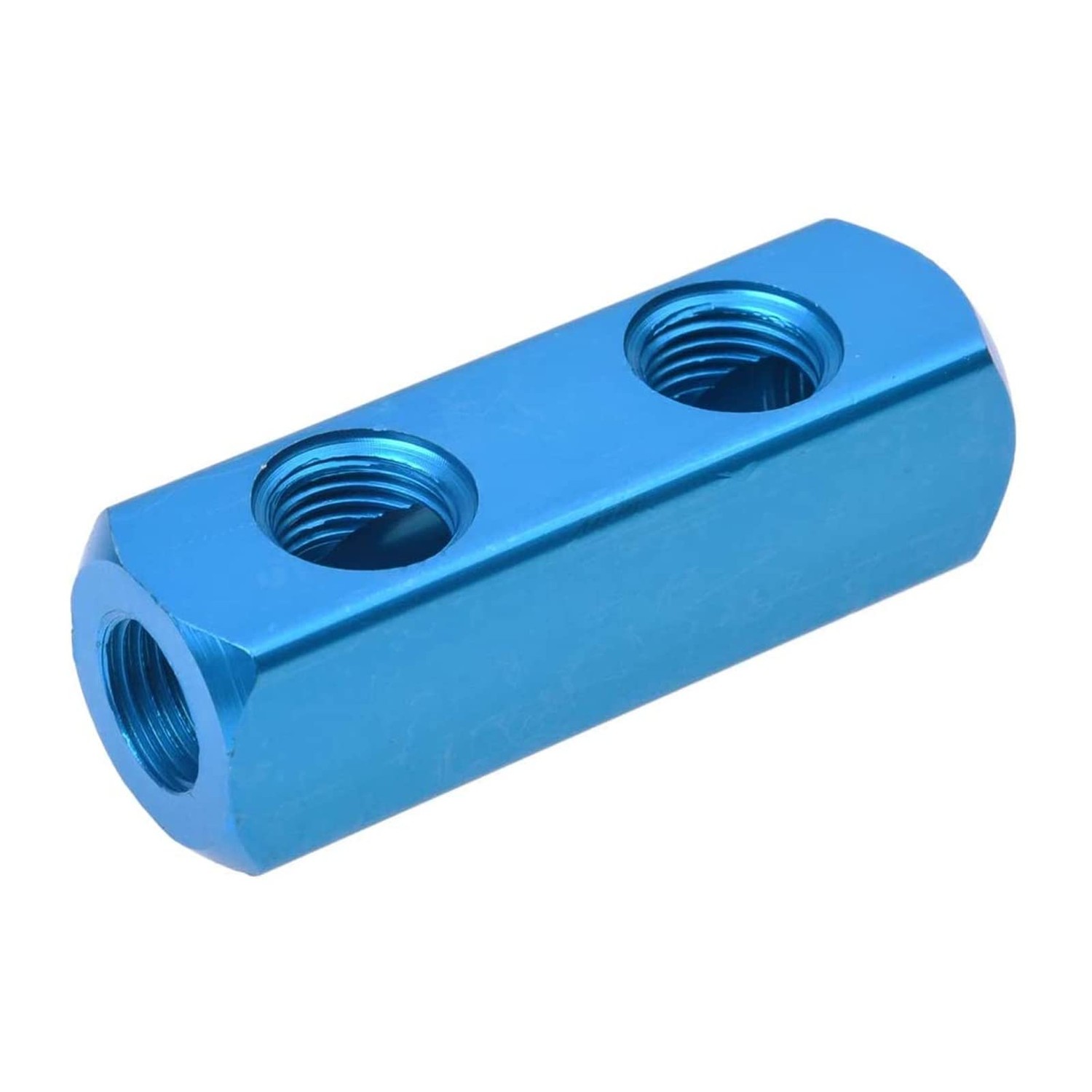 2 Way 5 Port Manifold Block Splitter,1/4" Pneumatic Air Hose Inline ...