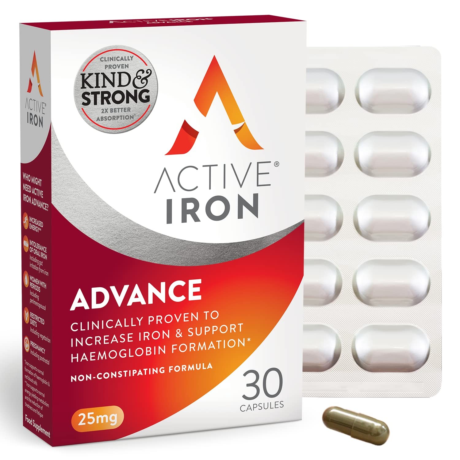 Active Iron Advance 25mg Iron Supplement | Non- Constipating ...