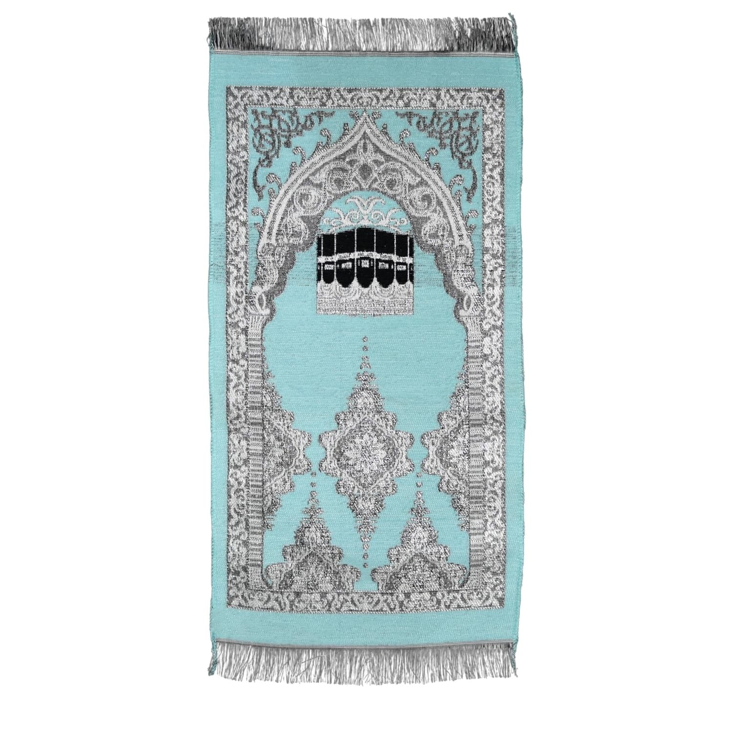 Light Blue Prayer Rug Muslim Carpet Mat Islamic Childrens Salat Small ...