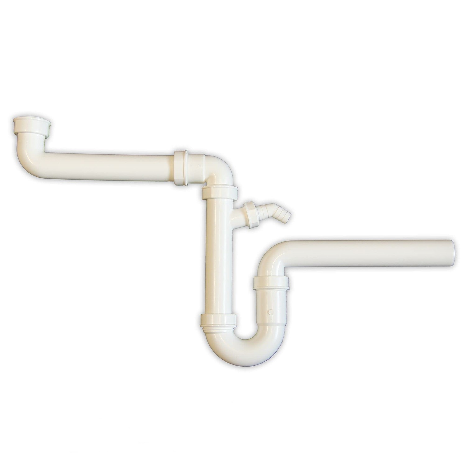 tecuro Space Saving Sink Siphon, Kitchen Siphon Trap with Wall Pipe ...