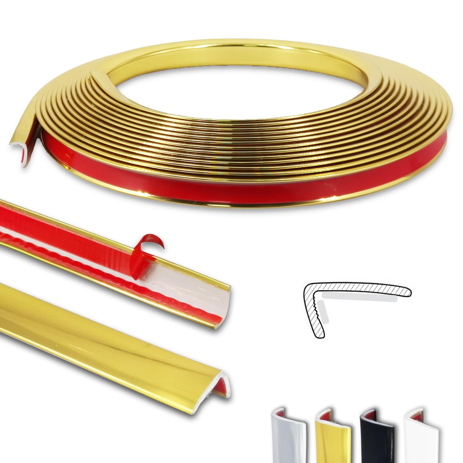 KTINITK 20ft Outside Vinyl Corner Trim Peel and Stick for Tile and Wall ...
