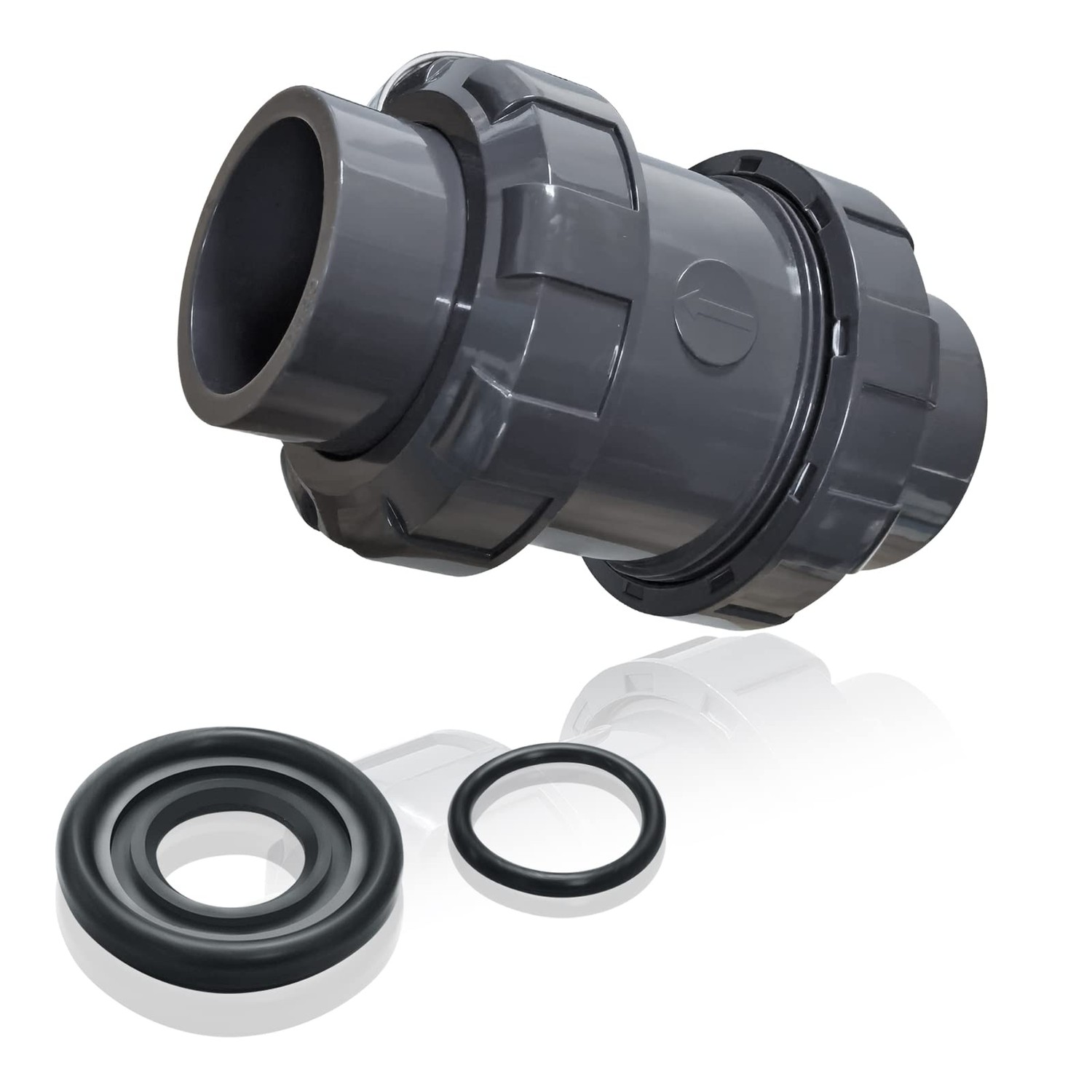 PVC True Union Check Valve, 3/4’’ Slip Swing Full Port Utility Check ...